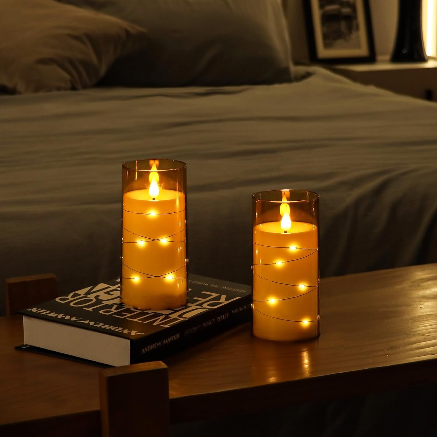 FGERFE-Flickering Flameless Candles Battery Operated Candles LED ...