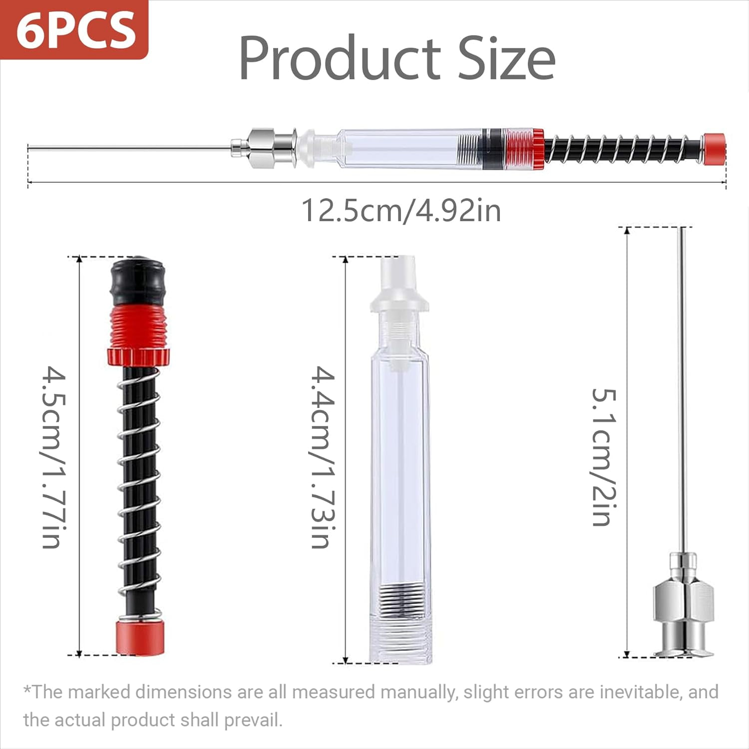 FGERFE-Fountain Pen Ink Syringe 6 pcs,with Spring Converter and ...