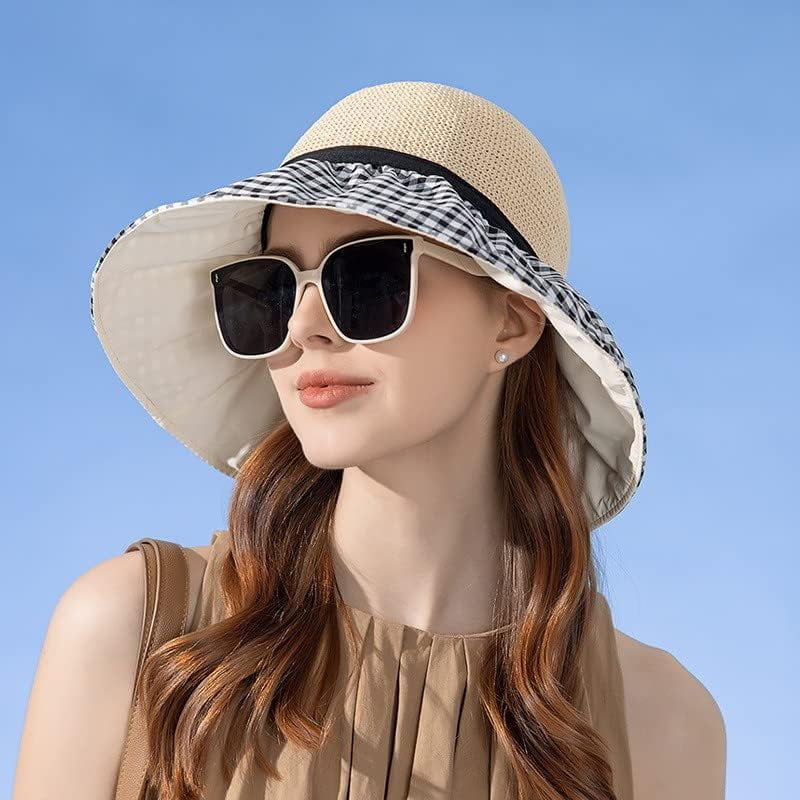 FGERFE-Hat Wig,Hat with Hair Attached for Women, Bucket with Wig Long ...