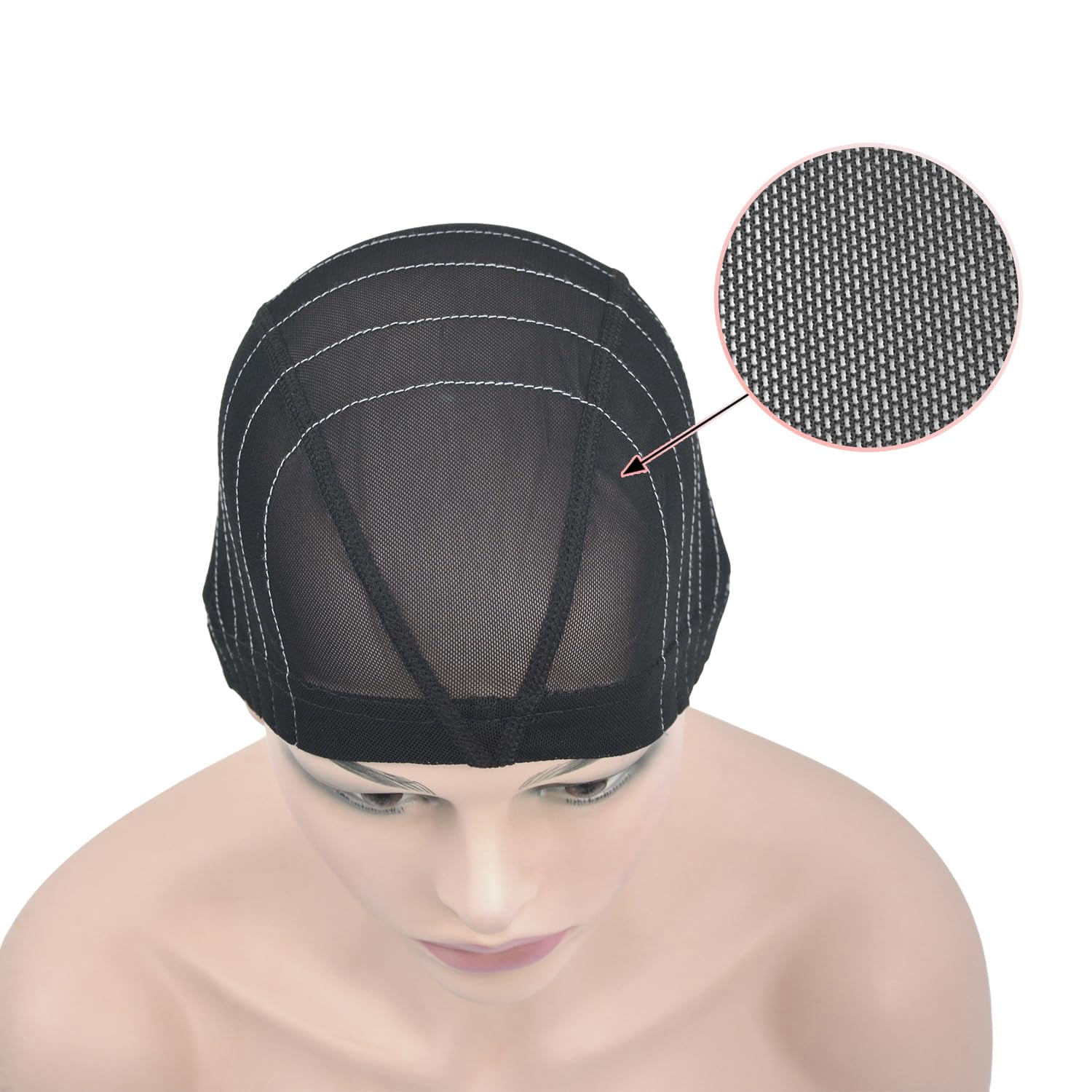 FGERFE-Mesh Dome Caps Wig Cap with Guideline Map for Wig Making ...