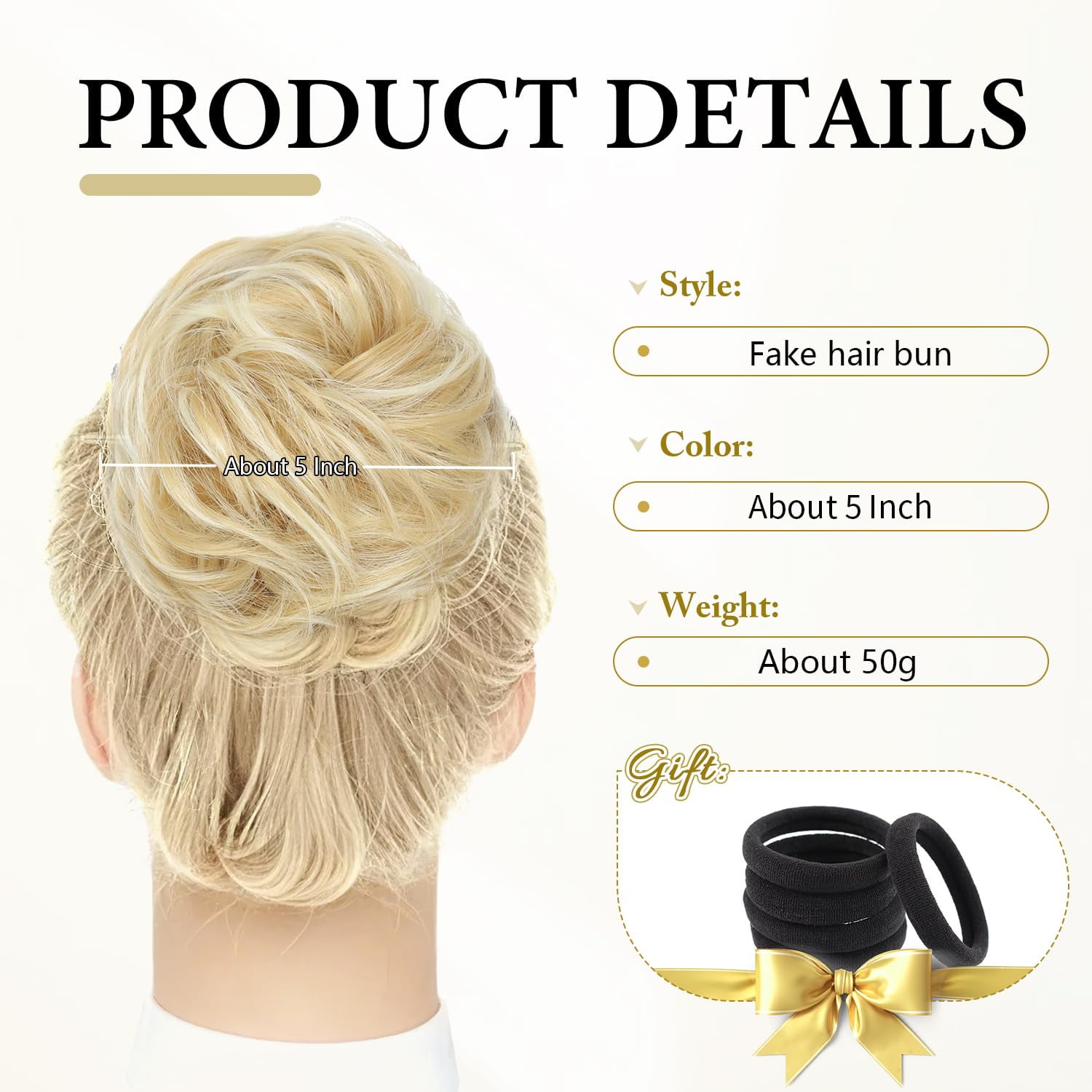 FGERFE-Messy Bun Hair Pieces for Women, Wavy Claw Clip Hair Bun ...