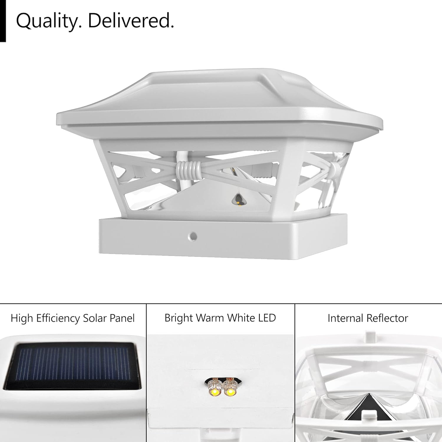 FGERFE-Renaissance Solar Outdoor Post Cap Lights - Includes Bases for ...