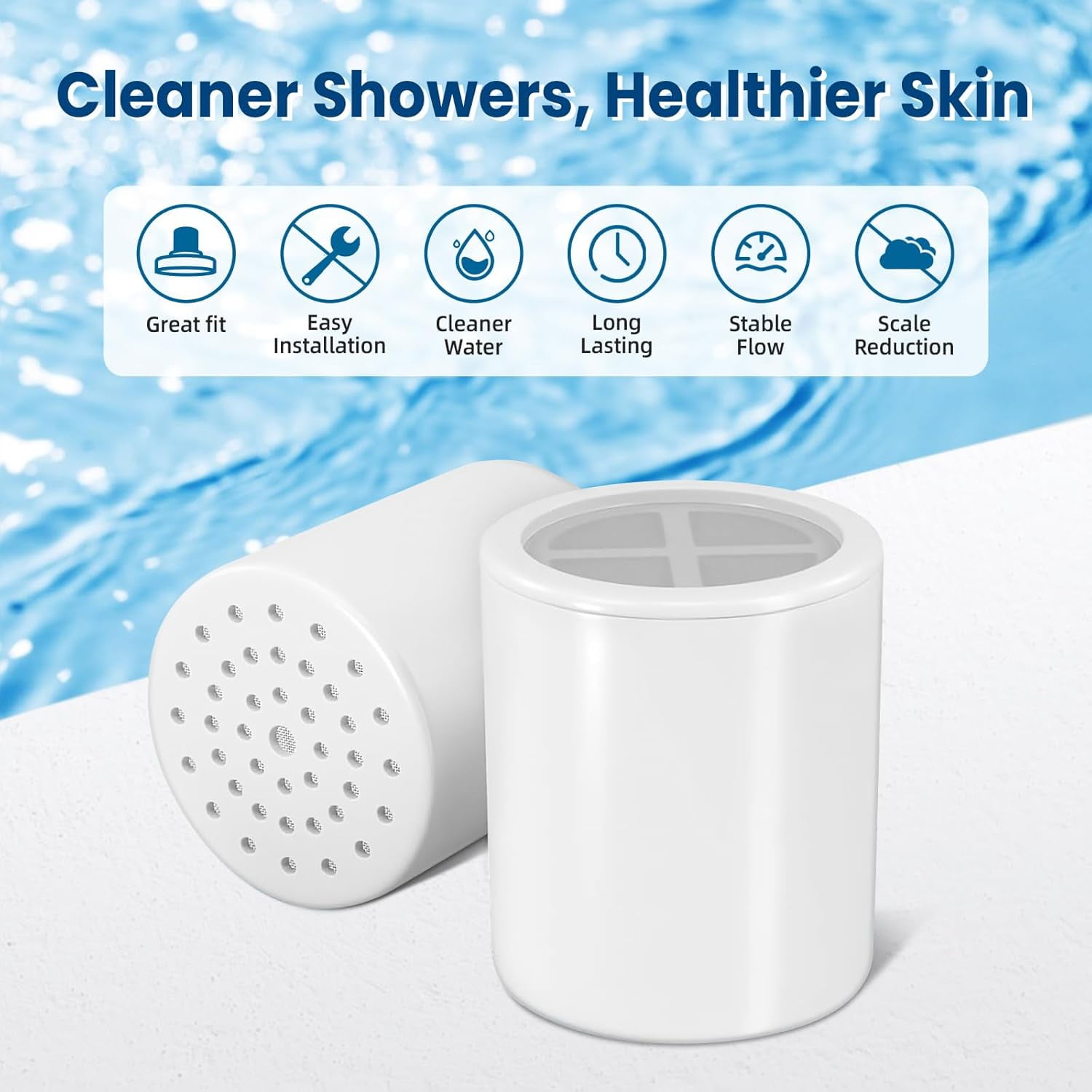FGERFE-Shower Filter Replacement Cartridge, Shower Head Filter Refill ...