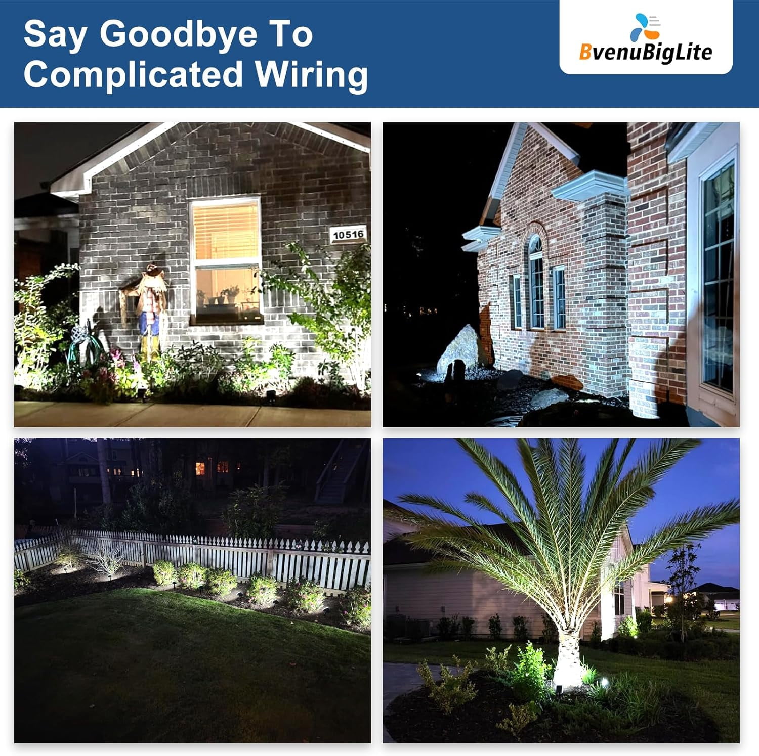 FGERFE-Solar Lights Outdoor Waterproof: IP65 Led Spot Light Decorations ...