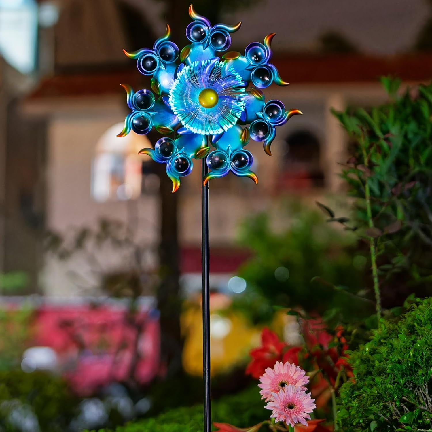 FGERFE-Solar Owls Wind Spinners for Yard and Garden,51 Inch Solar ...