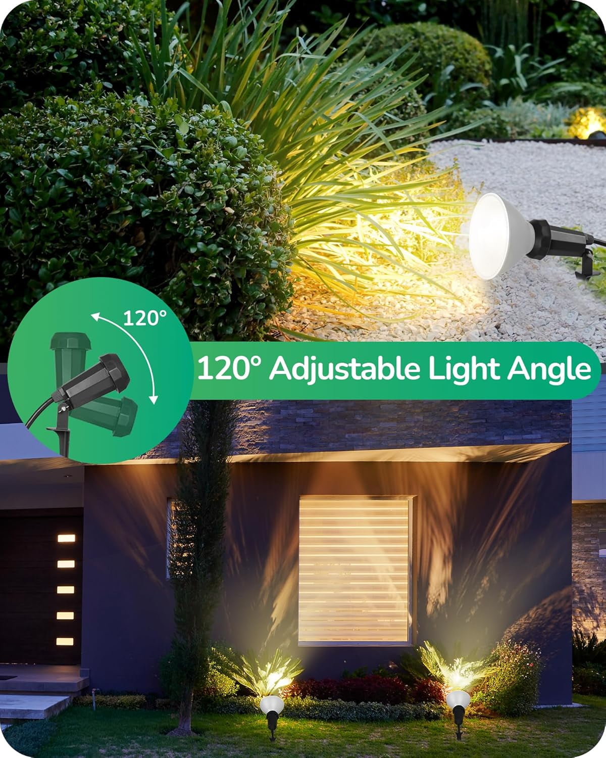 FGERFE-Spotlights Outdoor with 6FT Cord, 120V Weatherproof Outdoor ...