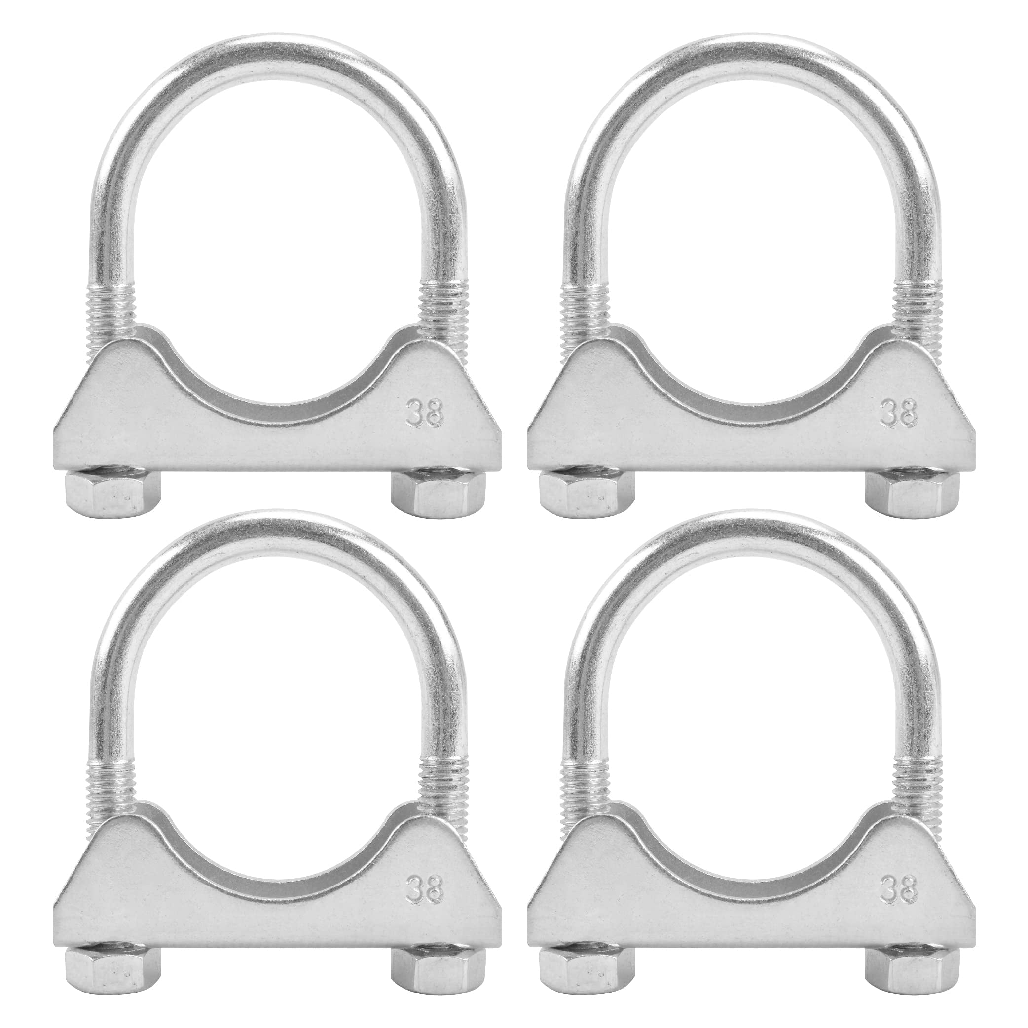 FGJQEFG 2.75" Exhaust U Bolt Clamp Stainless Steel Saddle Muffler ...