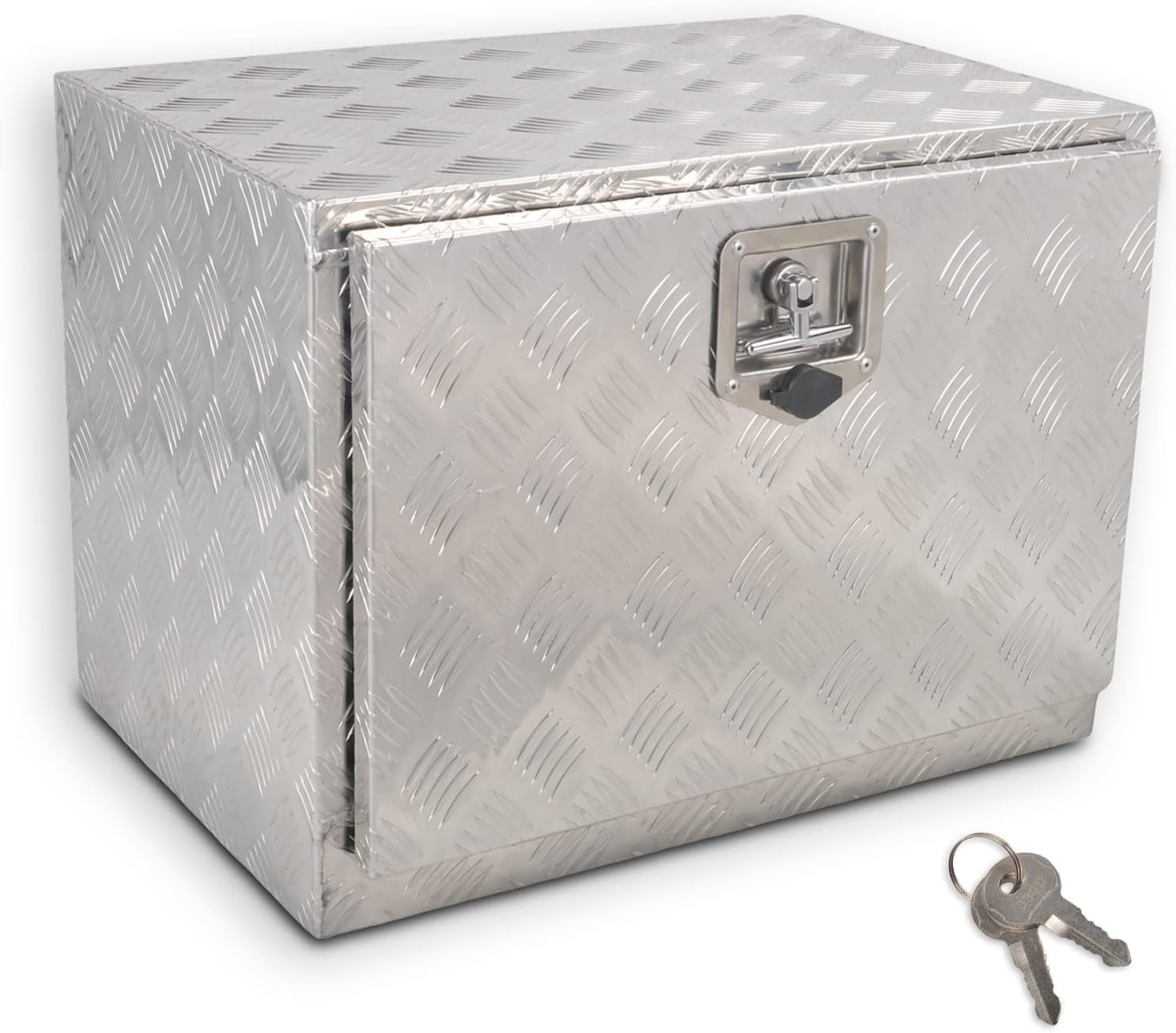 FGJQEFG 24 Inch Aluminum Truck Tool Box Silver Trailer Pickup Toolbox w ...