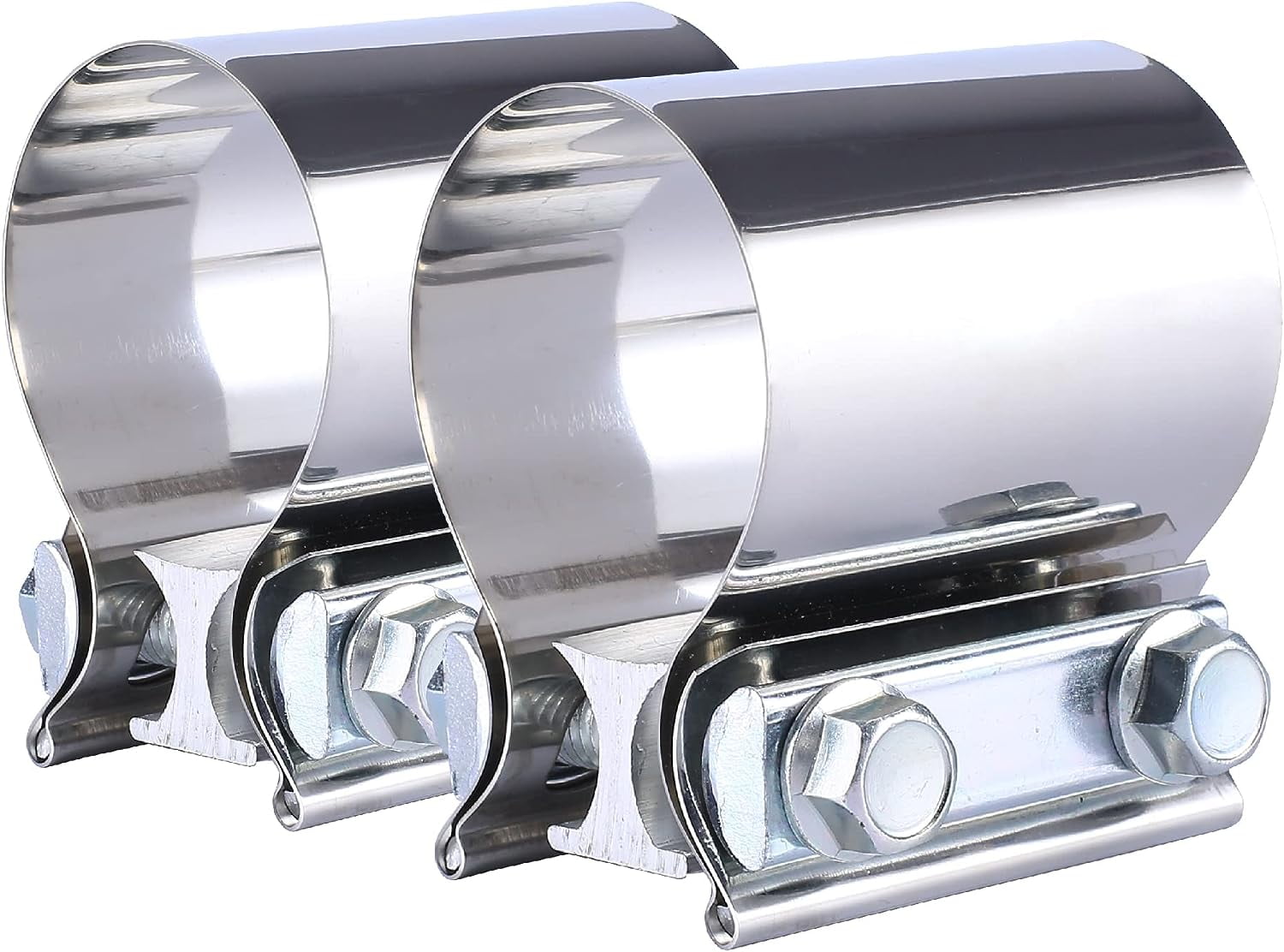 FGJQEFG 3" Butt Joint Exhaust Band Muffler Clamp Repair Stainless Steel ...