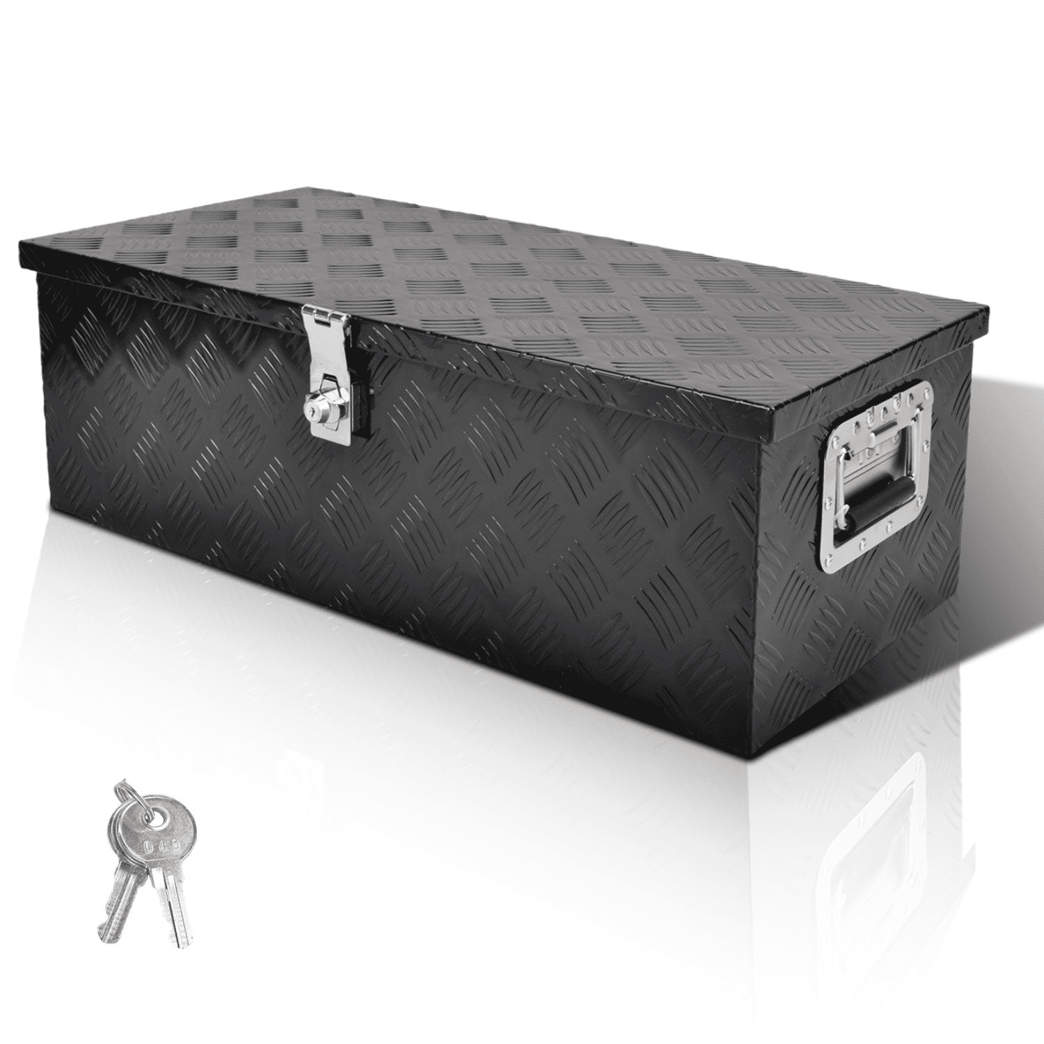 "FGJQEFG 30"" Black Aluminum Truck Tool Box, Small Trailer Storage Box ...