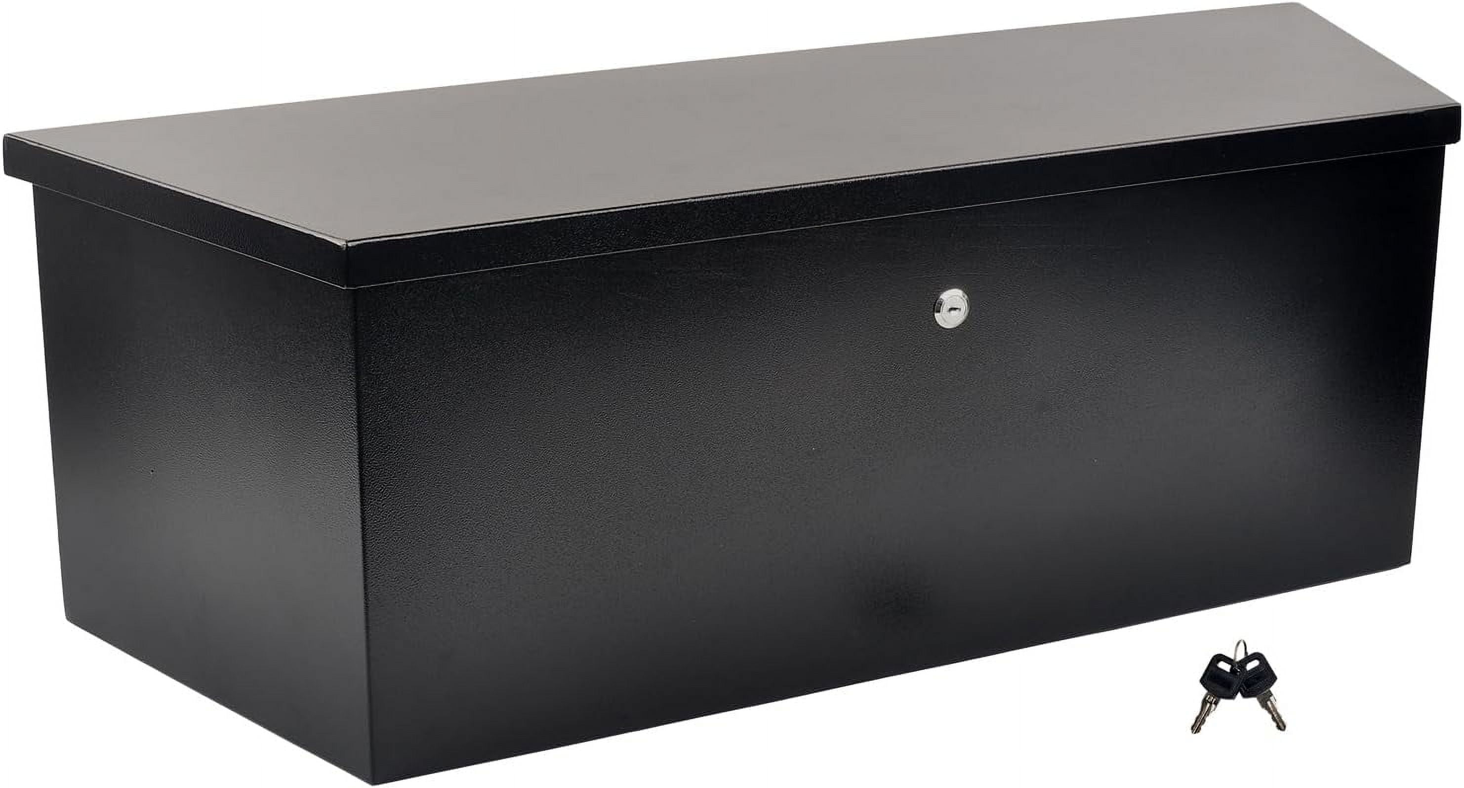 FGJQEFG 35 Inch Steel Trailer Tongue Tool Box for Trucks Bed Pickup ...