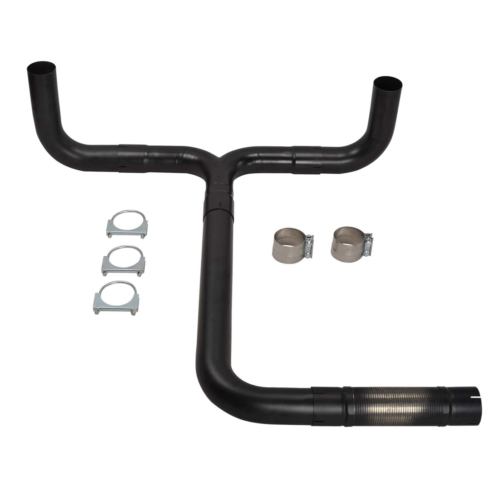 FGJQEFG 5 Inch Diesel Dual Exhaust Stack Kit T-Pipe Connector Kit for ...