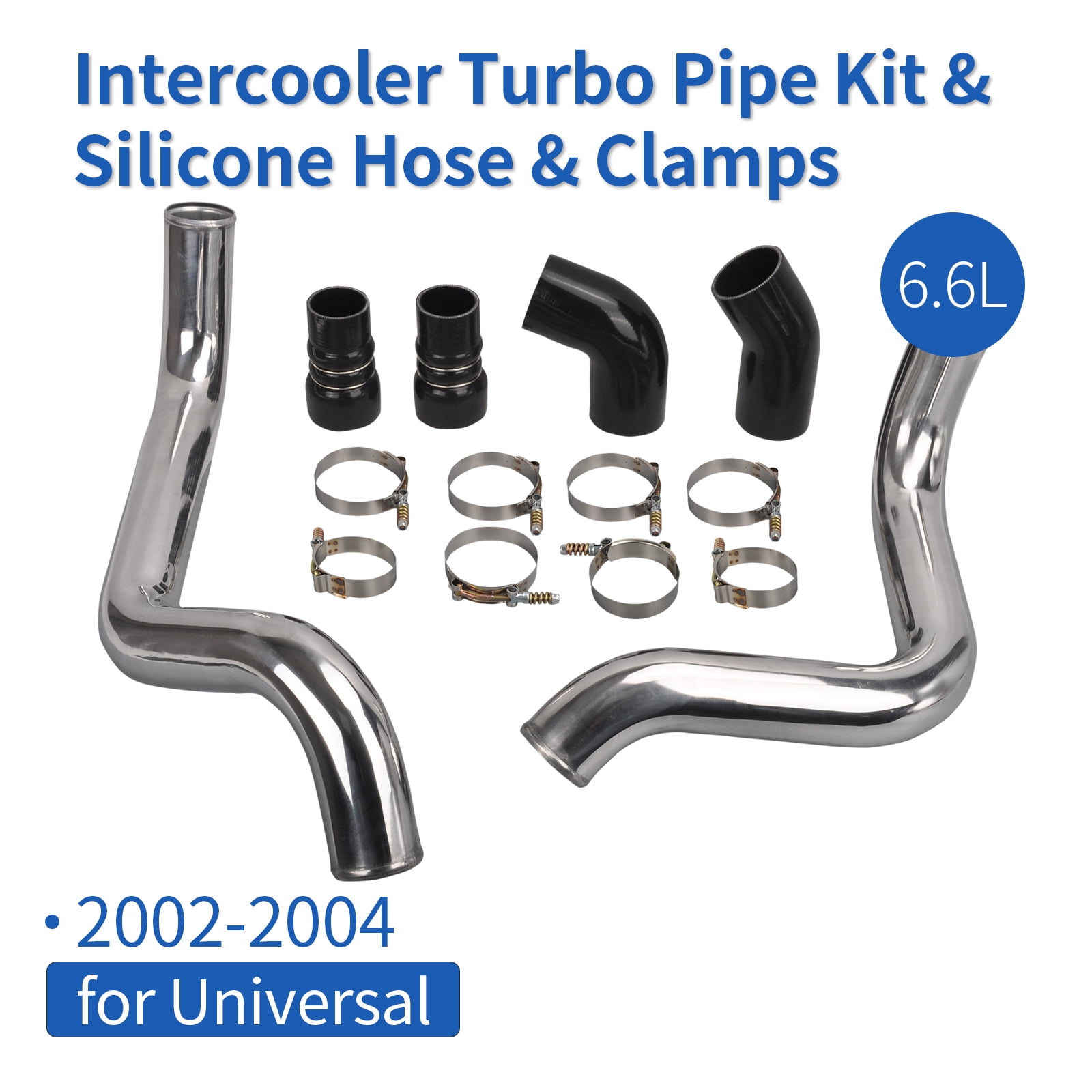 FGJQEFG Aluminum Intercooler Turbo Pipe Kit & Silicone Hose & Clamps ...