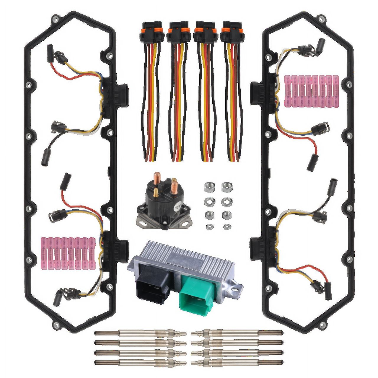FGJQEFG Injector Glow Plug Harnesses + Valve Cover Gaskets + Relay ...