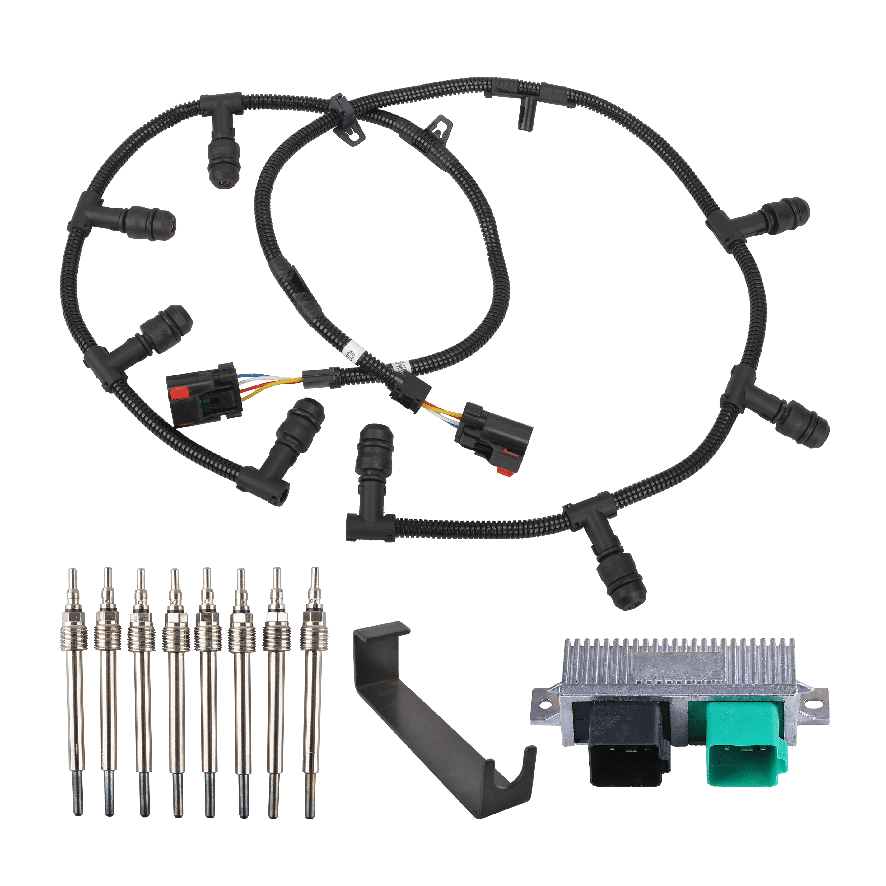 FGJQEFG Powerstroke Glow Plugs Harnesses GPCM Controller + Tool ...