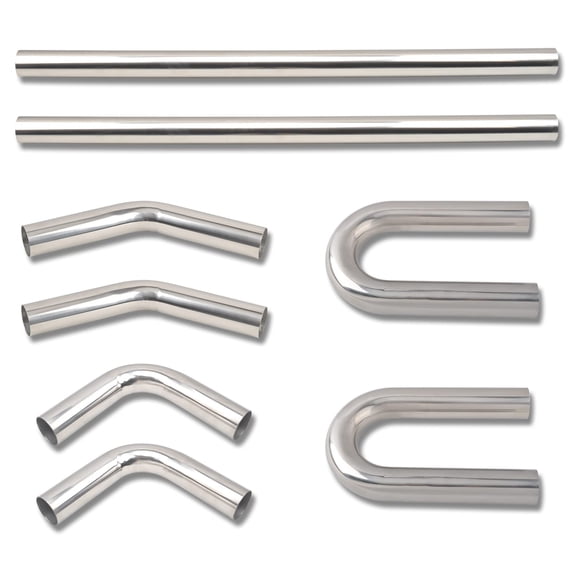 FGJQEFG T-304 Stainless Steel 4 Inch Exhaust Tubing, DIY U-Bend Kit, 8 ...