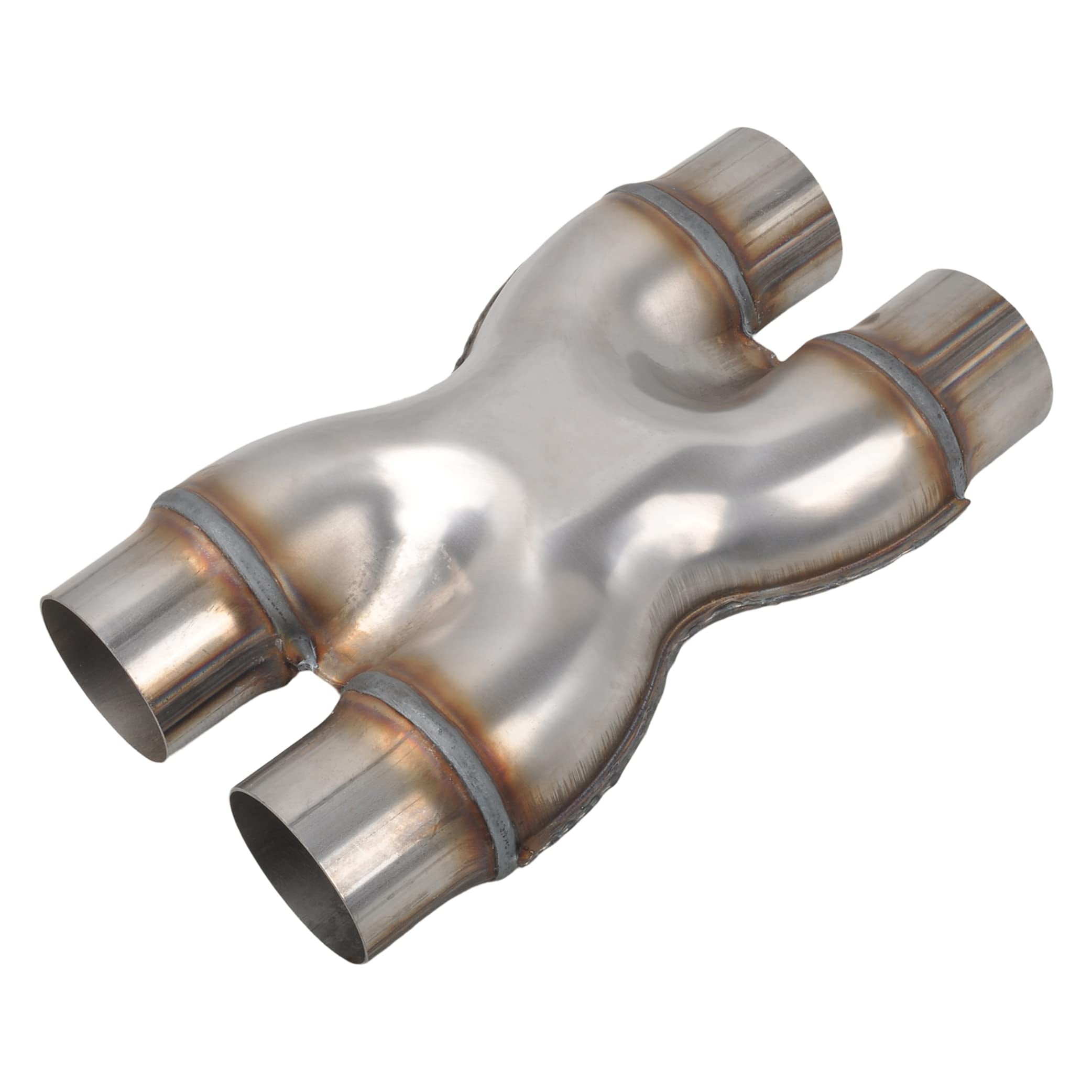 FGJQEFG T409 Stainless Steel Universal Exhaust X Pipe, Dual 2.5" Inlet ...