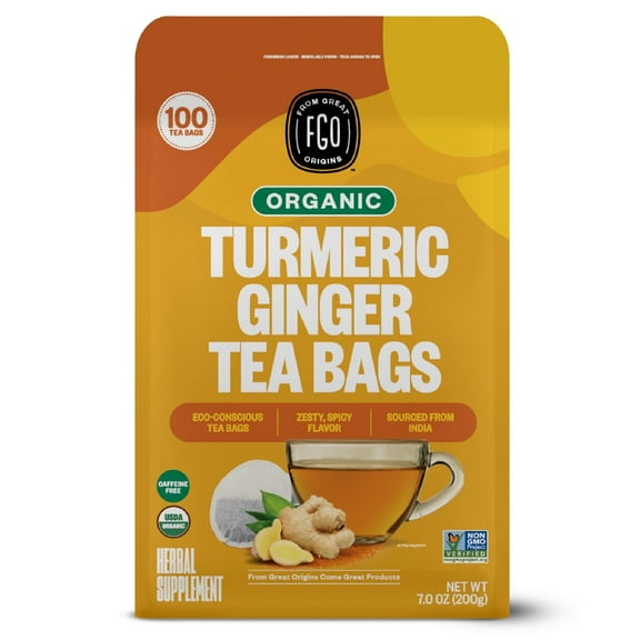 FGO Green Tea, Organic, Eco-Conscious Tea Bags (20 Count) - Walmart.com