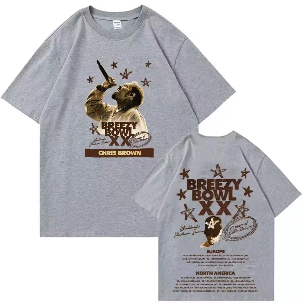 FGRSGHACVN Chris Brown Tour Shirt, 2025 Chris Brown Tour Breezy Bowl XX ...
