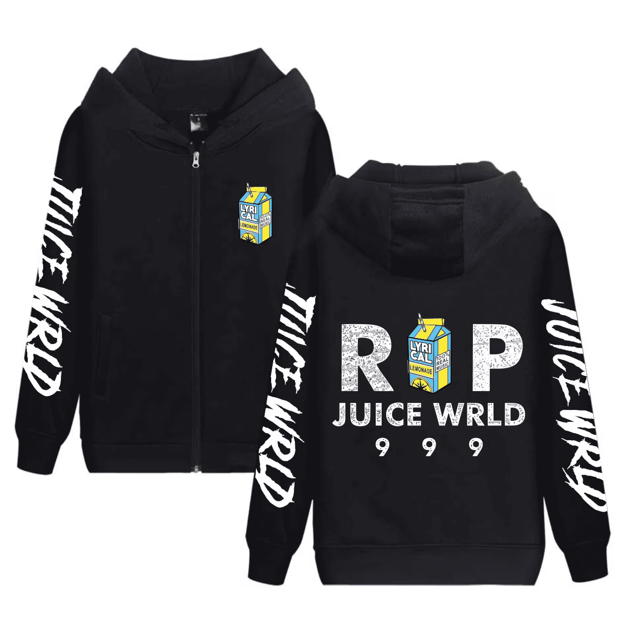 FGRSGHACVN NEW HOT 2025 Juice WRLD Unisex Zip Up Hoodie Hip Hop Casual ...