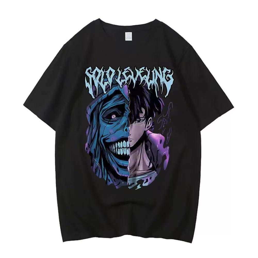 FGRSGHACVN Solo Leveling T-shirt Jin Woo Sung Short Sleeve T-shirt ...