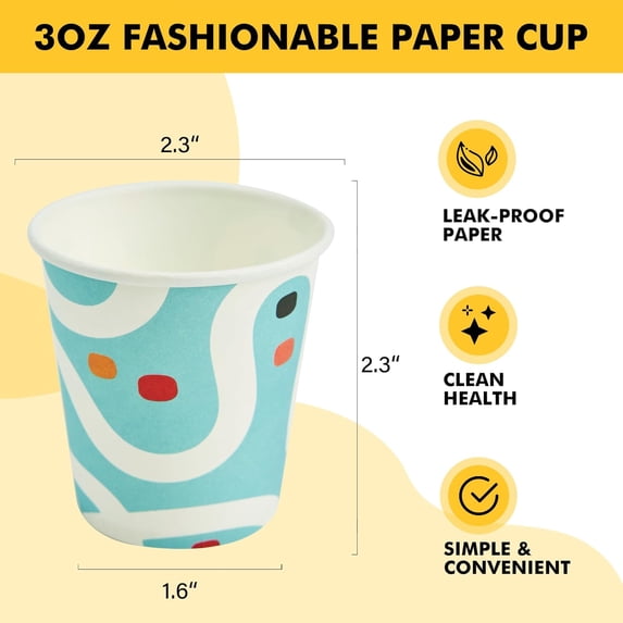 FGTHBF-[300 Pack] Paper Cups 3 oz, Bathroom Cups 3 oz, Disposable ...