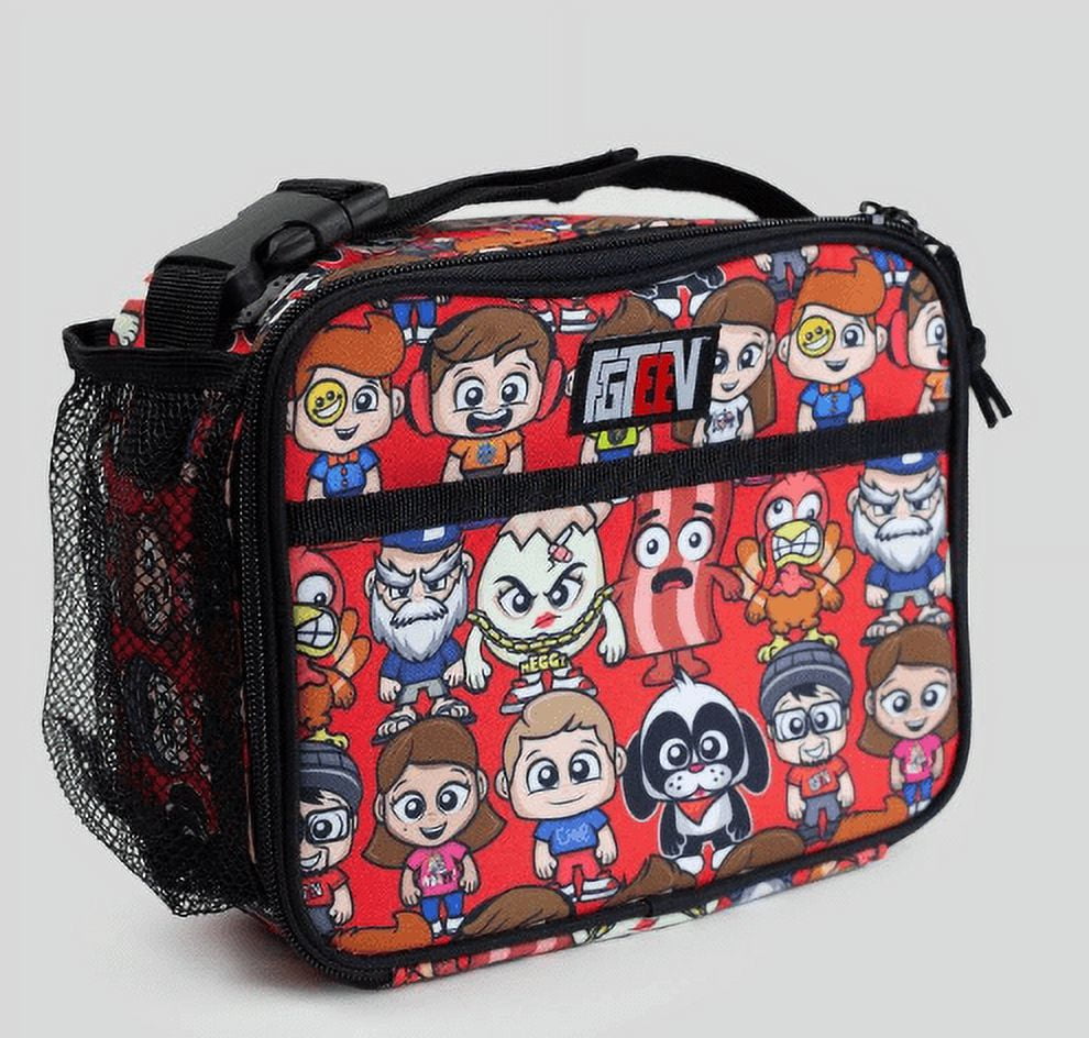 FGTeeV FGTV Kids Lunch Box - Insulated Zippered Bag with Mesh Pocket ...