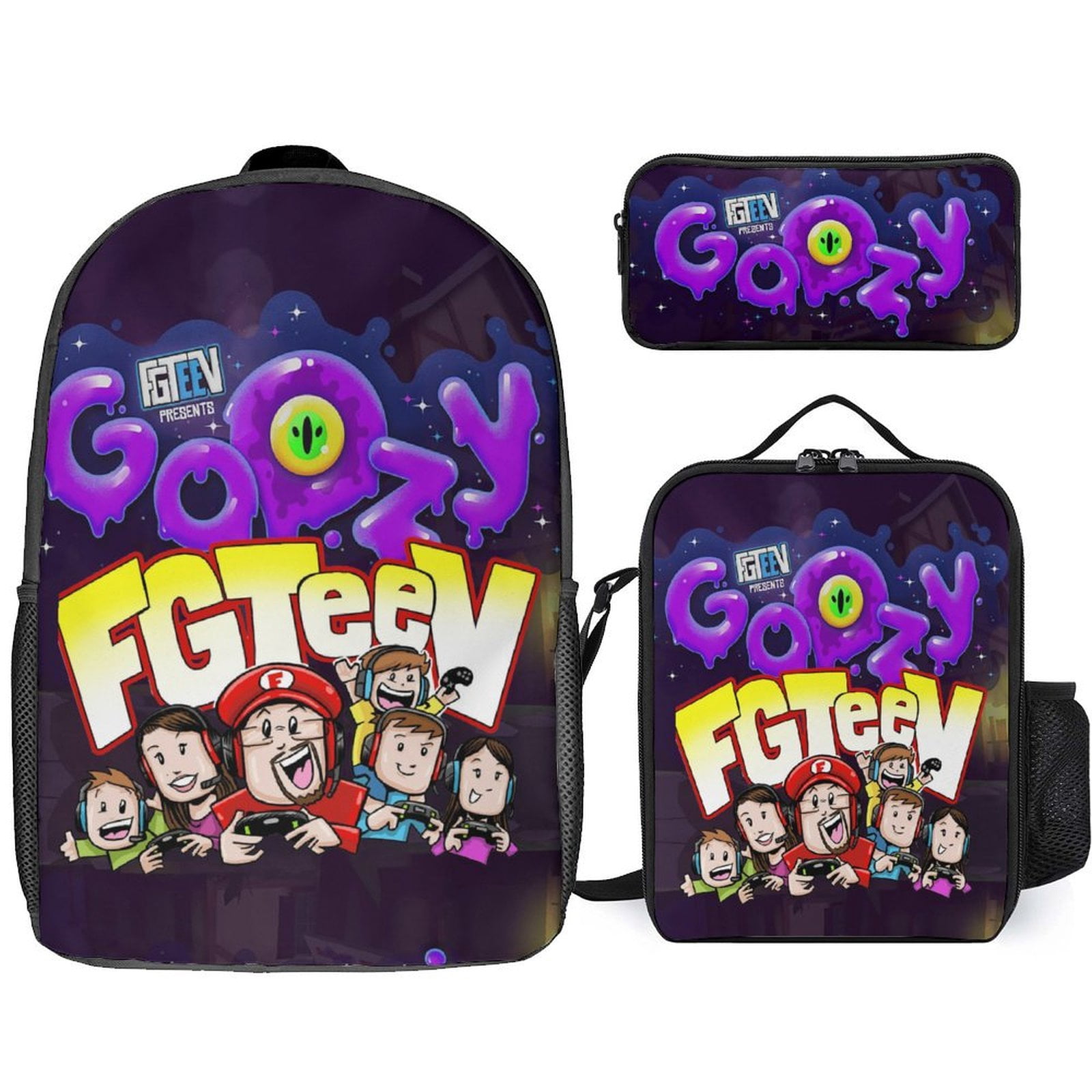 FGTeeV Family Game Backpacks 3pcs Set Laptop Bag Travel Hiking Camping ...