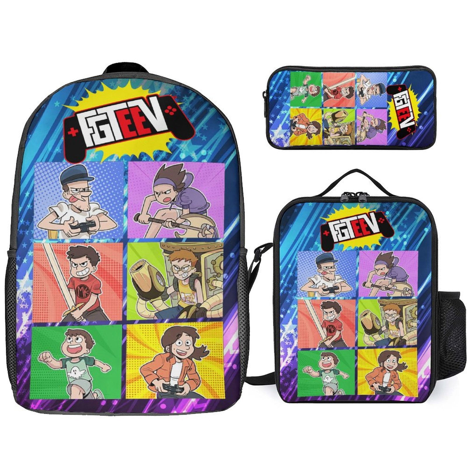 FGTeeV Family Game Backpacks 3pcs Set Laptop Bag Travel Hiking Camping ...