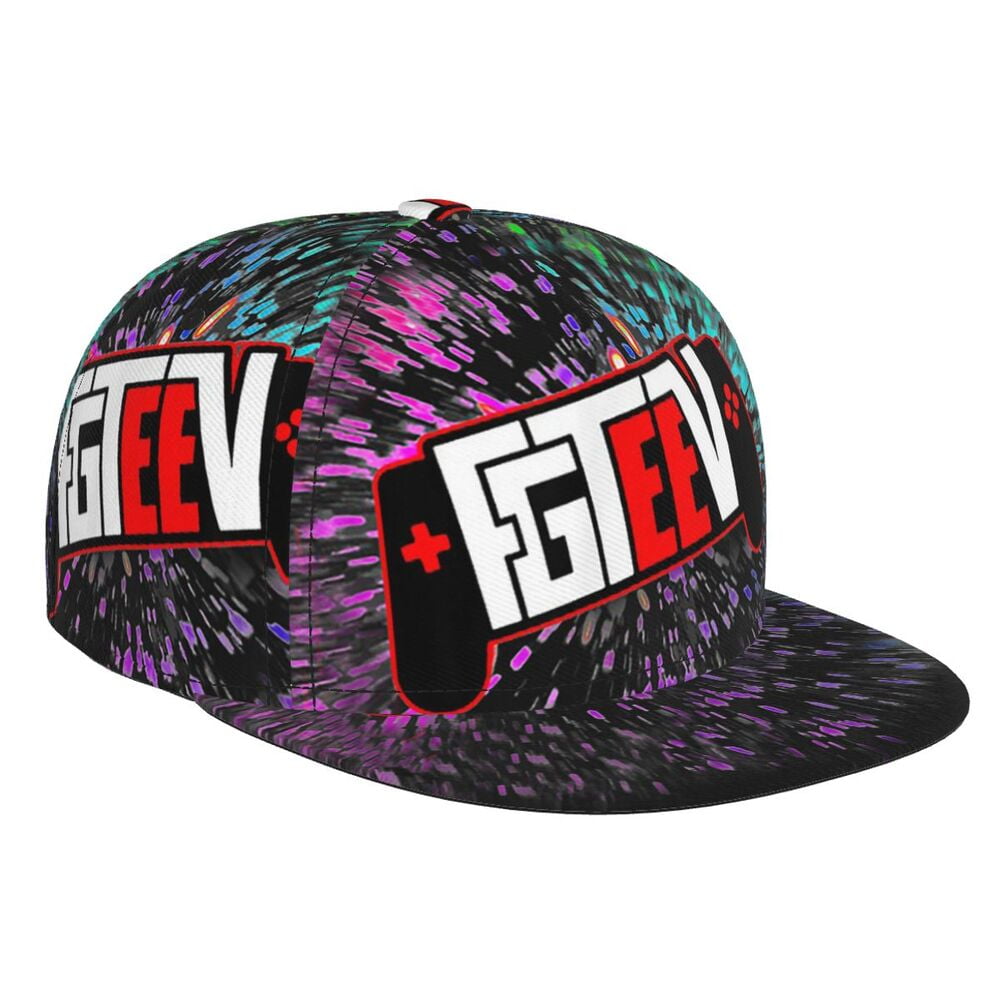 FGTeeV Logo Adjustable Flat Brim Baseball Cap Snapback Hat Hip Hop Caps ...