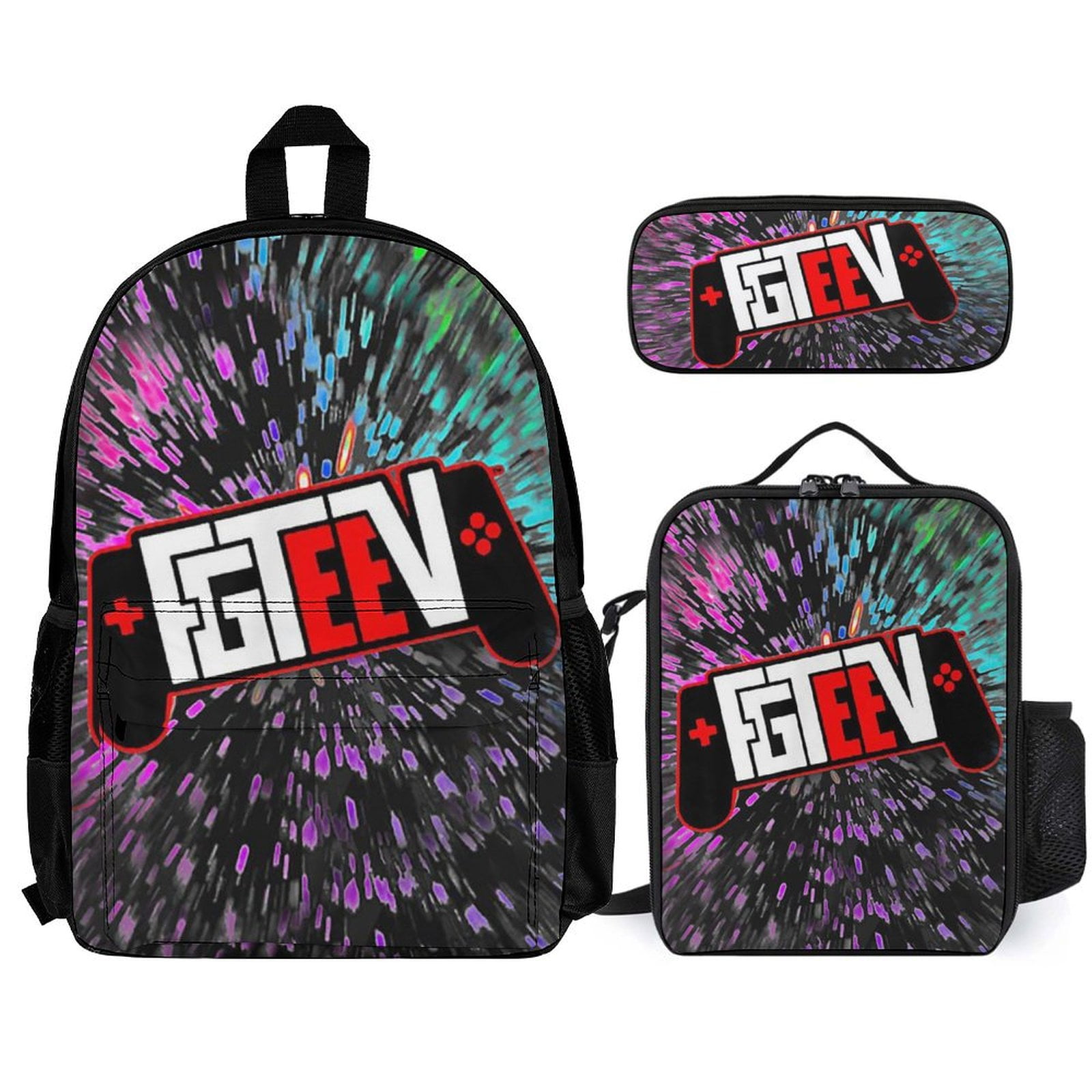 FGTeeV Logo Backpacks 3pcs Set Travel Hiking Camping Shoulders Bag ...