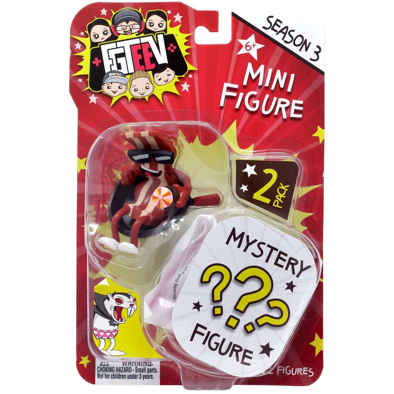 FGTeeV Season 3 Sizzle & Chill Derpy Bacon & Mystery Action Figure 2 ...