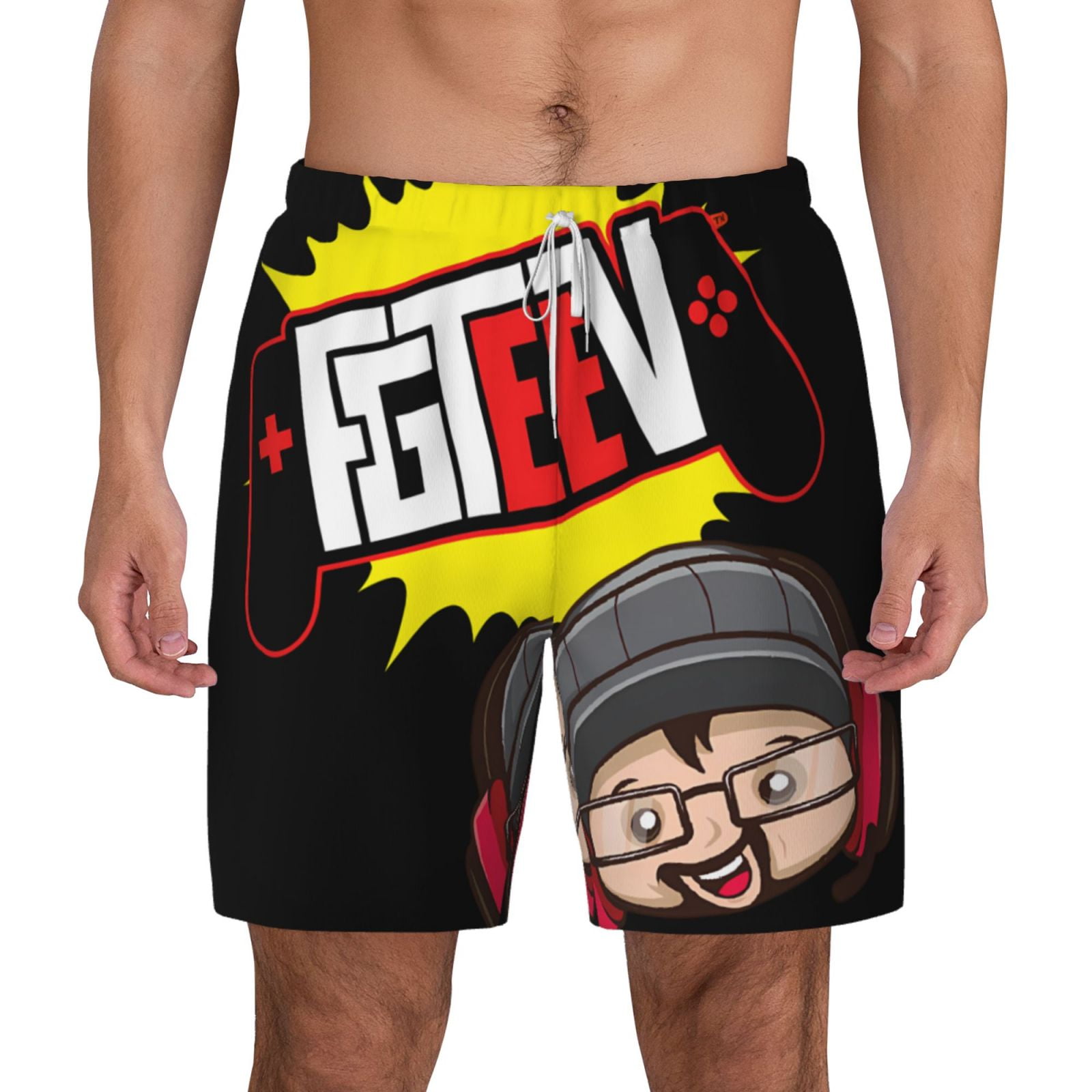 Fgteev Swim Trunks Mens Men Bathing Suit Lined Board Shorts Stretch Beach Shorts Mens Swim