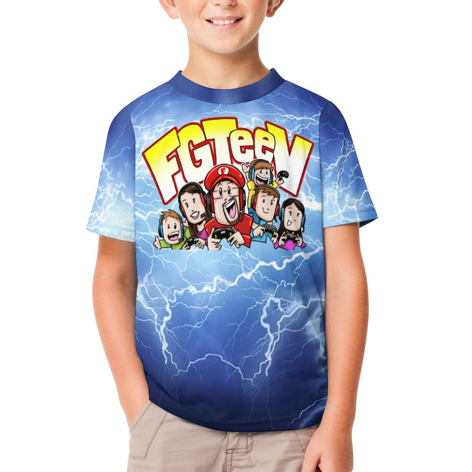 FGTeeV T-Shirts for Boys Girls, Kids 3D Print Short Sleeve, Unisex Crew ...