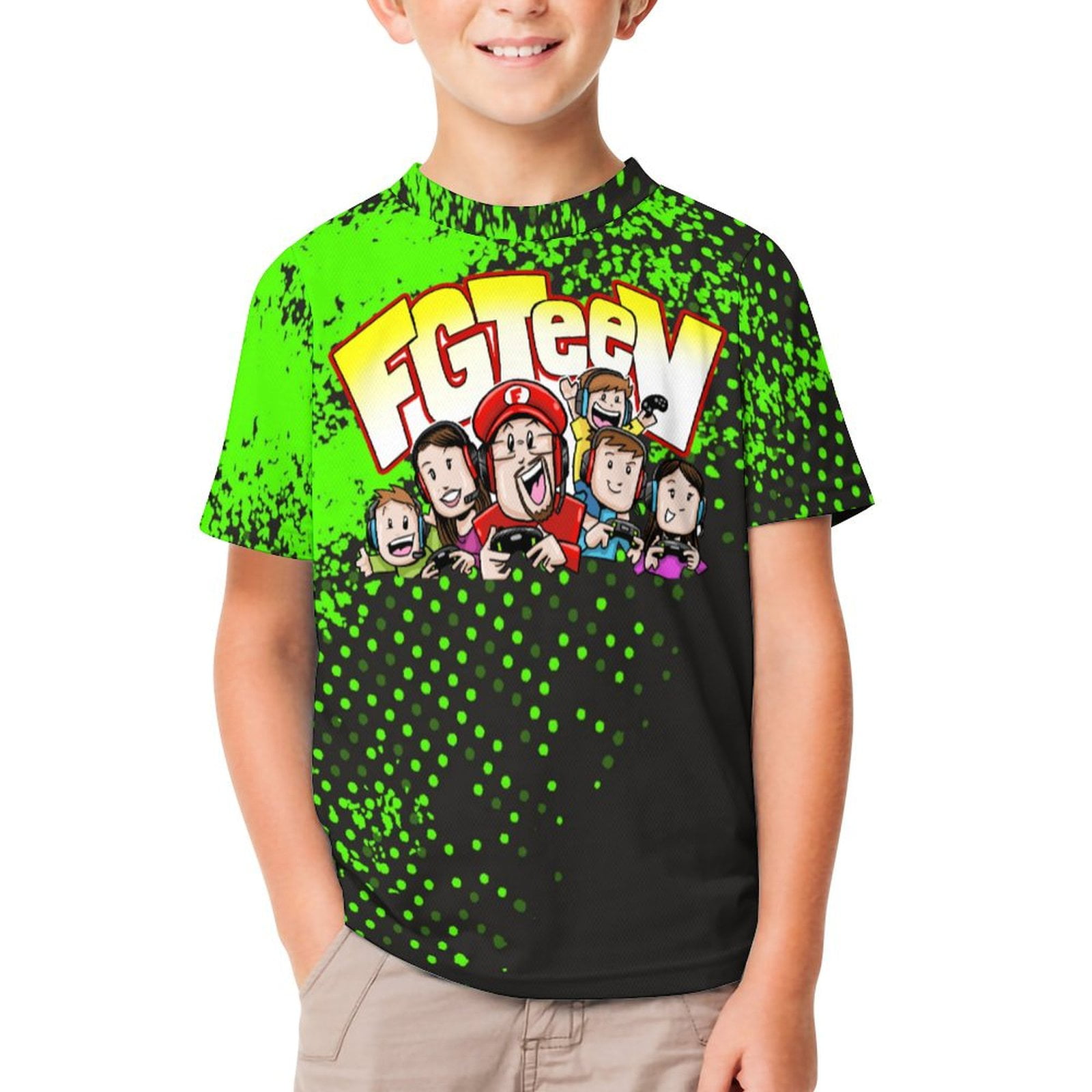 FGTeeV T-Shirts for Boys Girls, Kids 3D Print Short Sleeve, Unisex Crew ...