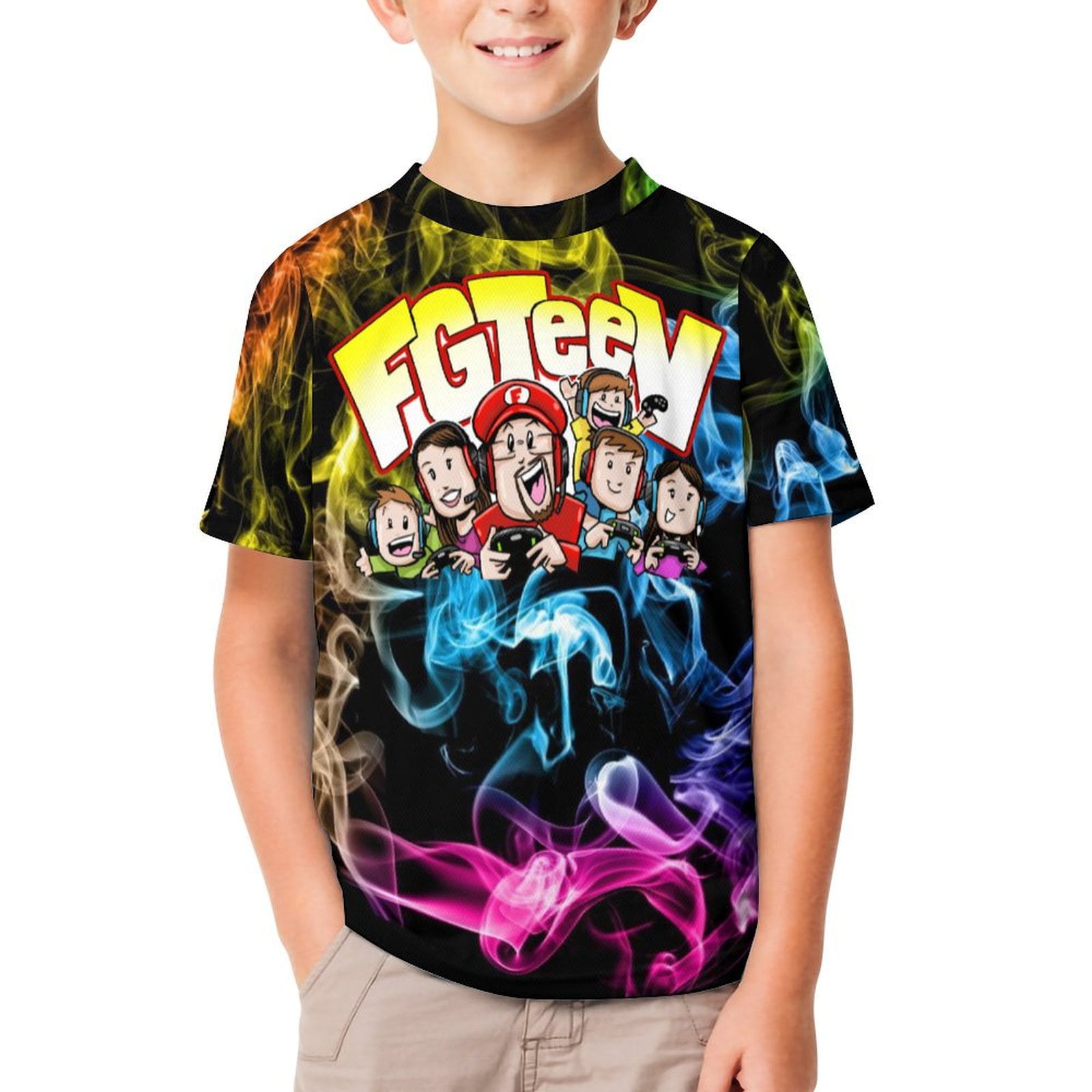 FGTeeV T-Shirts for Boys Girls, Kids 3D Print Short Sleeve, Unisex Crew ...