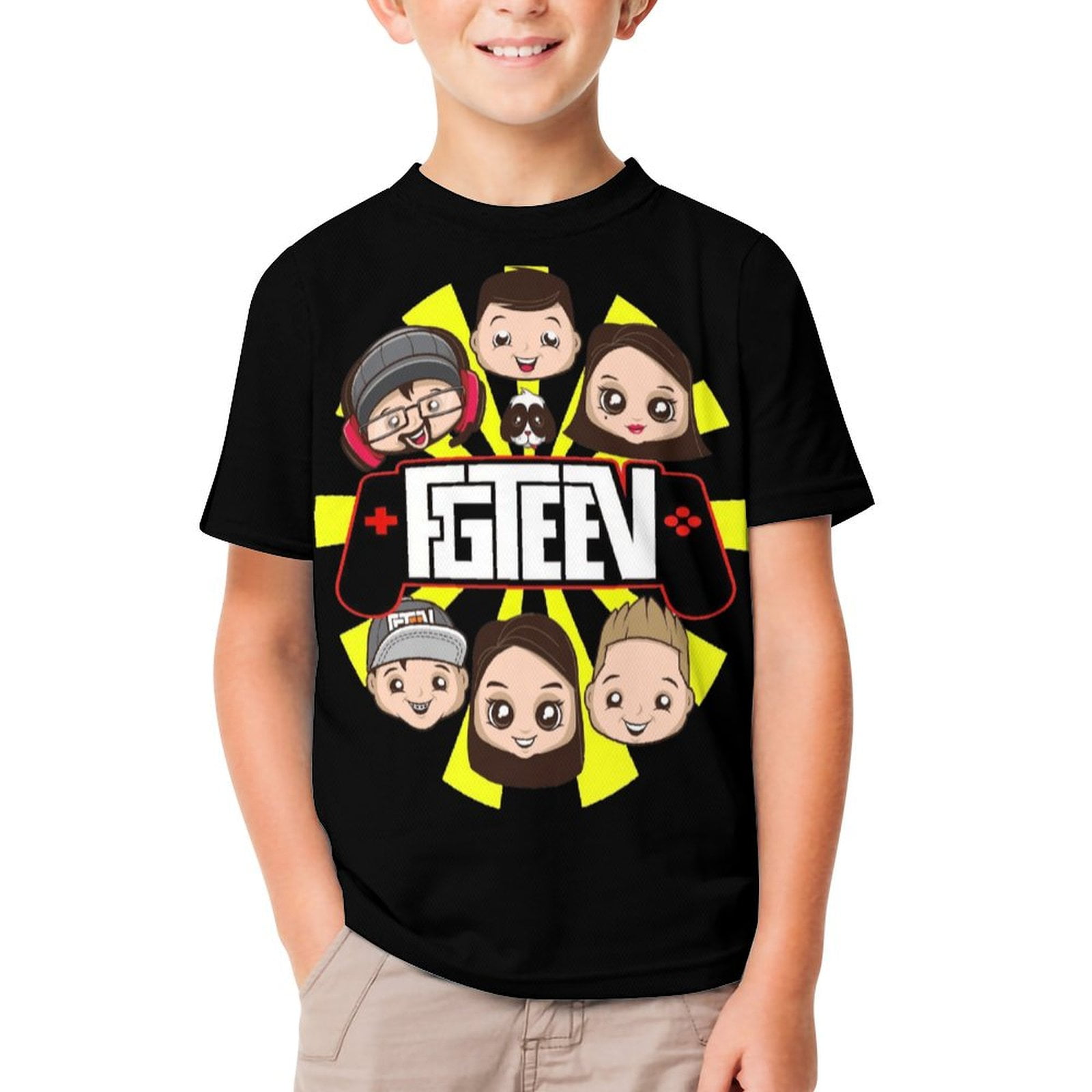 FGTeeV T-Shirts for Boys Girls, Kids 3D Print Short Sleeve, Unisex Crew ...