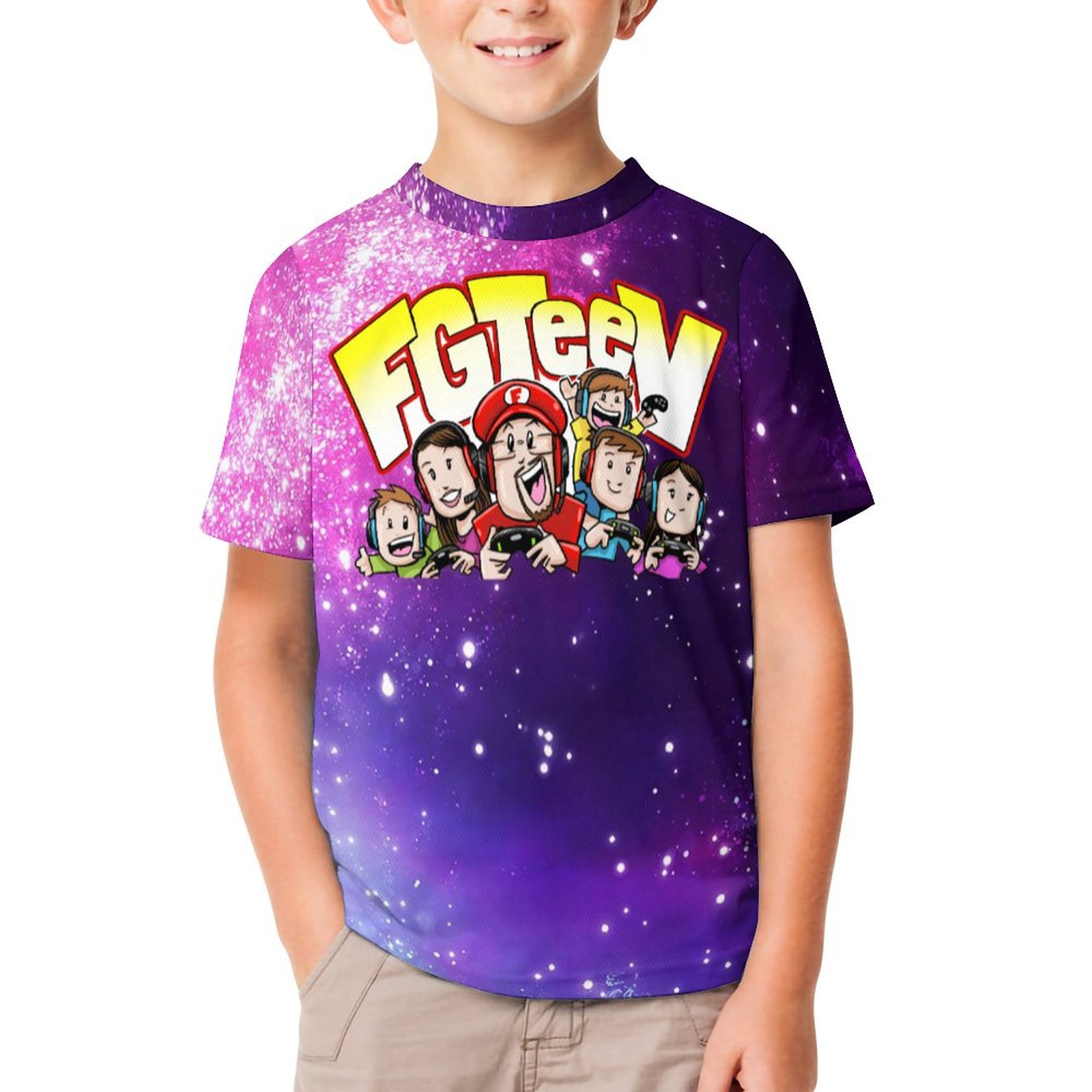 FGTeeV T-Shirts for Boys Girls, Kids 3D Print Short Sleeve, Unisex Crew ...