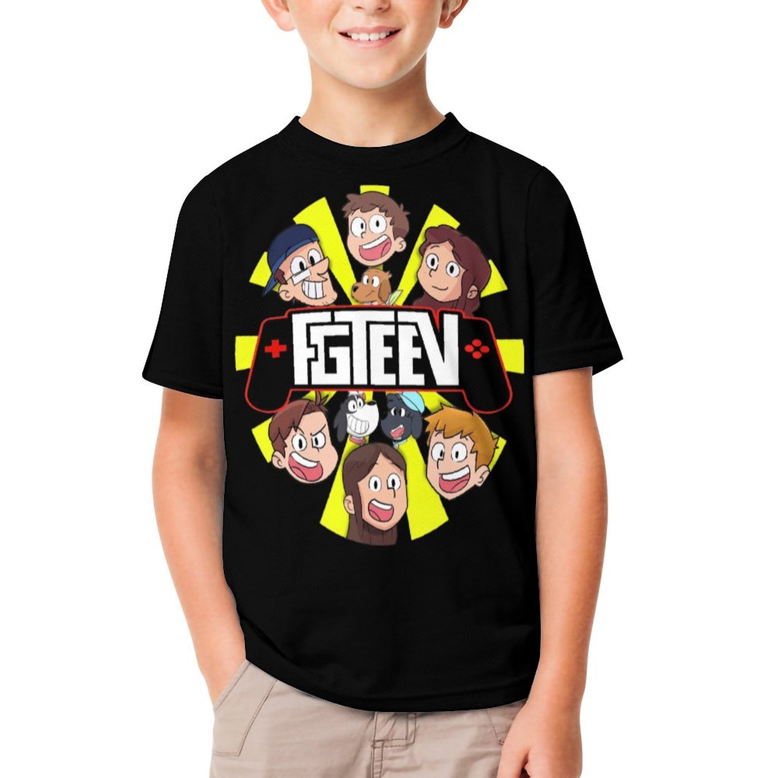 FGTeeV T-Shirts for Boys Girls, Kids 3D Print Short Sleeve, Unisex Crew ...