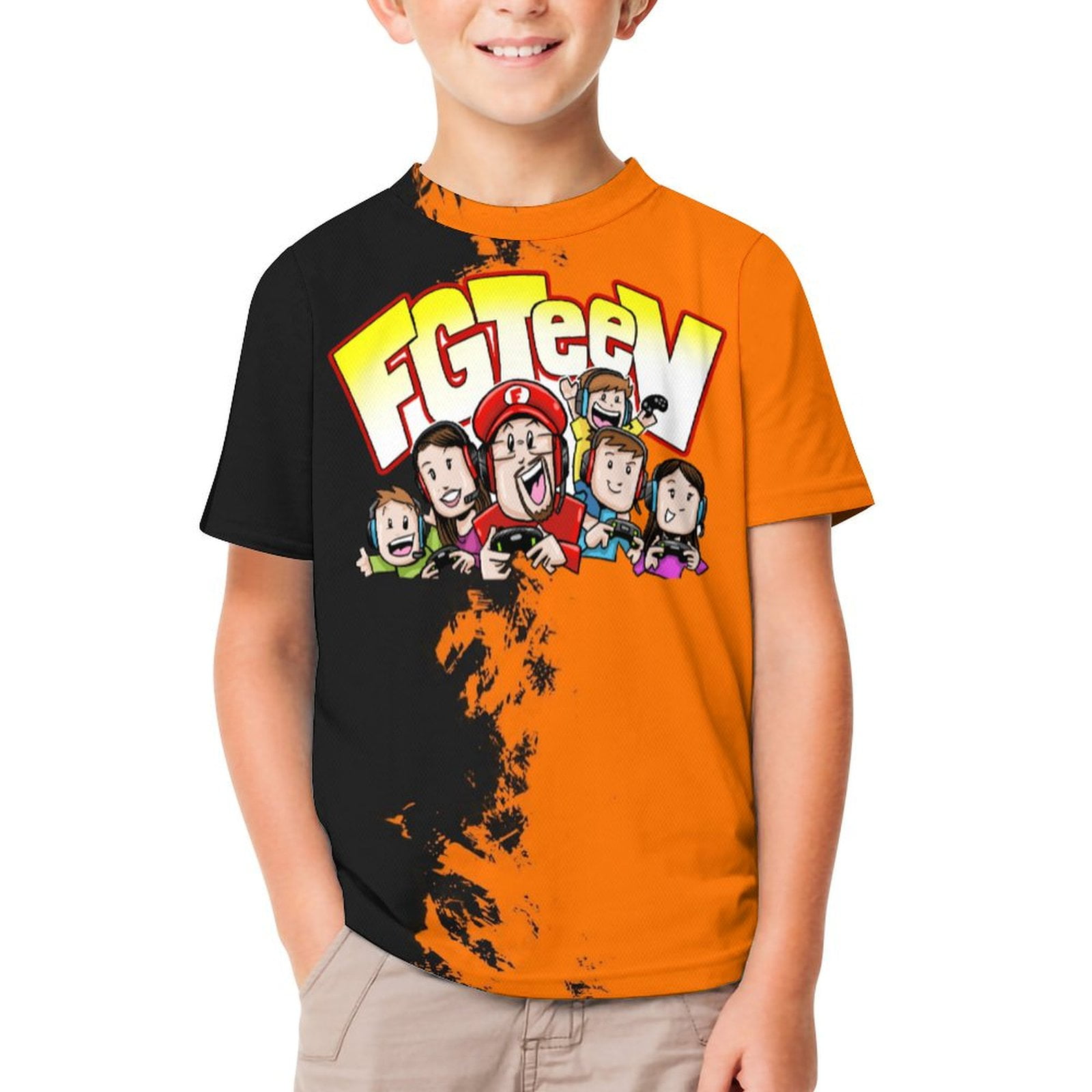 FGTeeV T-Shirts for Boys Girls, Kids 3D Print Short Sleeve, Unisex Crew ...