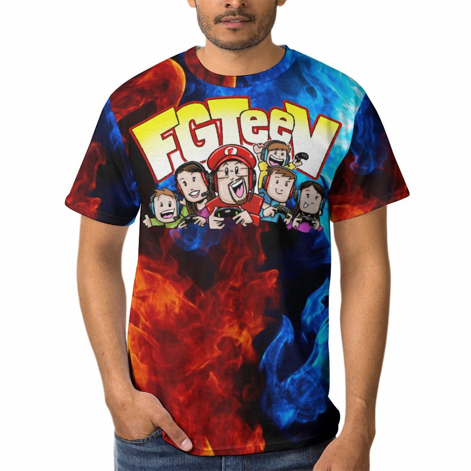 FGTeeV T-Shirts for Men Women, Funny Novelty Tee for Adults, Fashion 3D ...