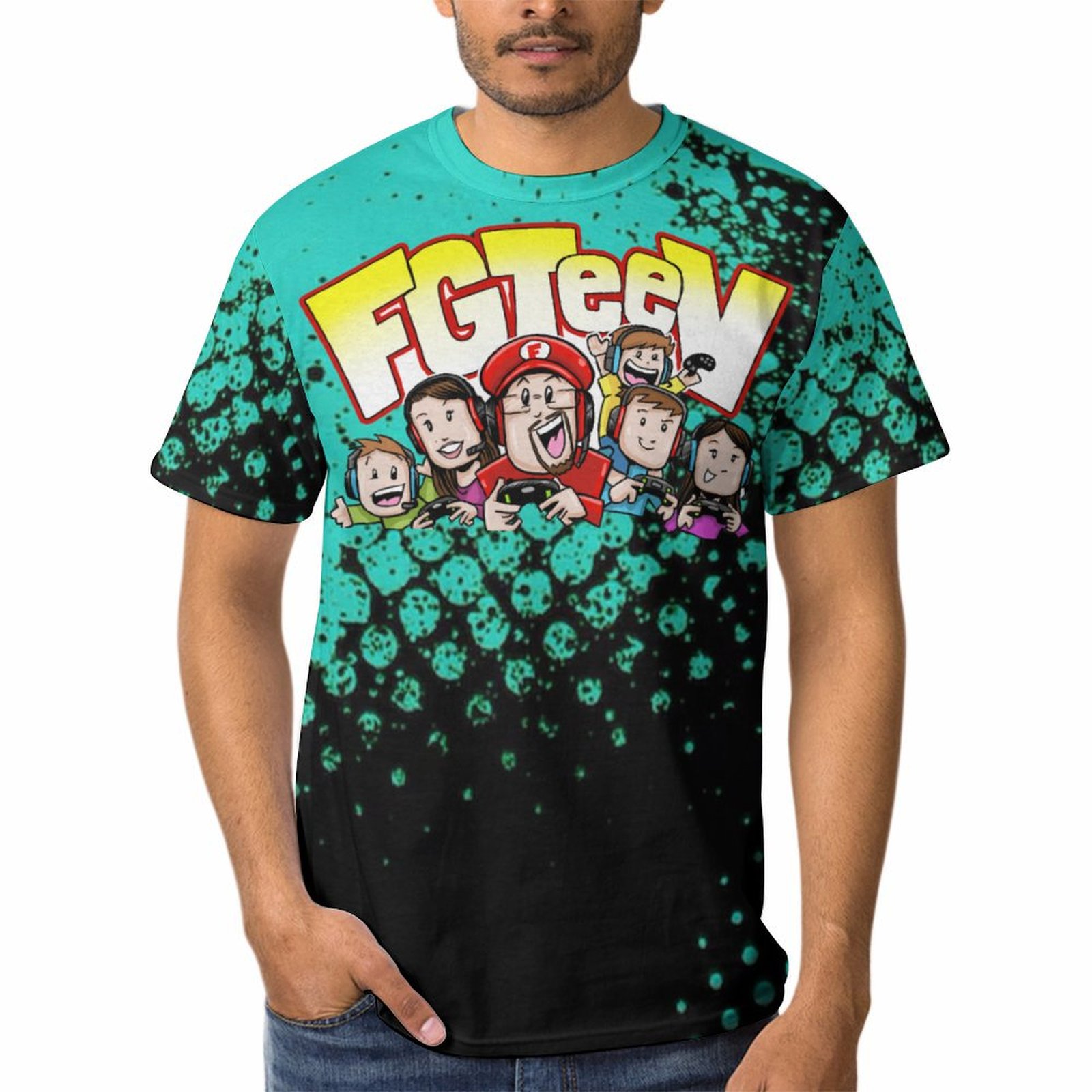 FGTeeV T-Shirts for Men Women, Funny Novelty Tee for Adults, Fashion 3D ...