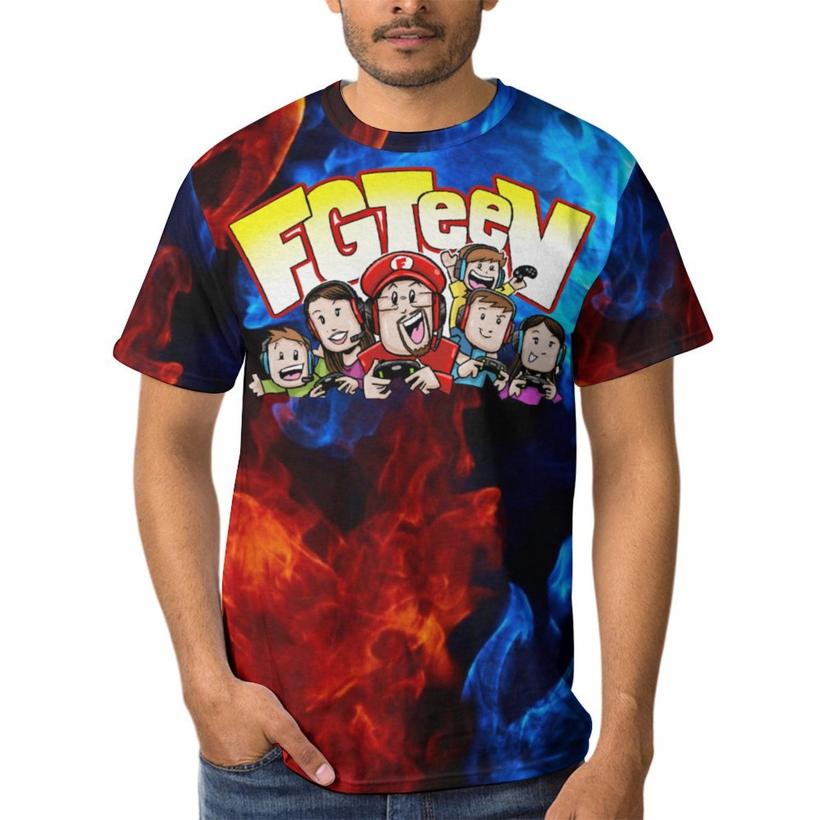 FGTeeV T-Shirts for Men Women, Funny Novelty Tee for Adults, Fashion 3D ...