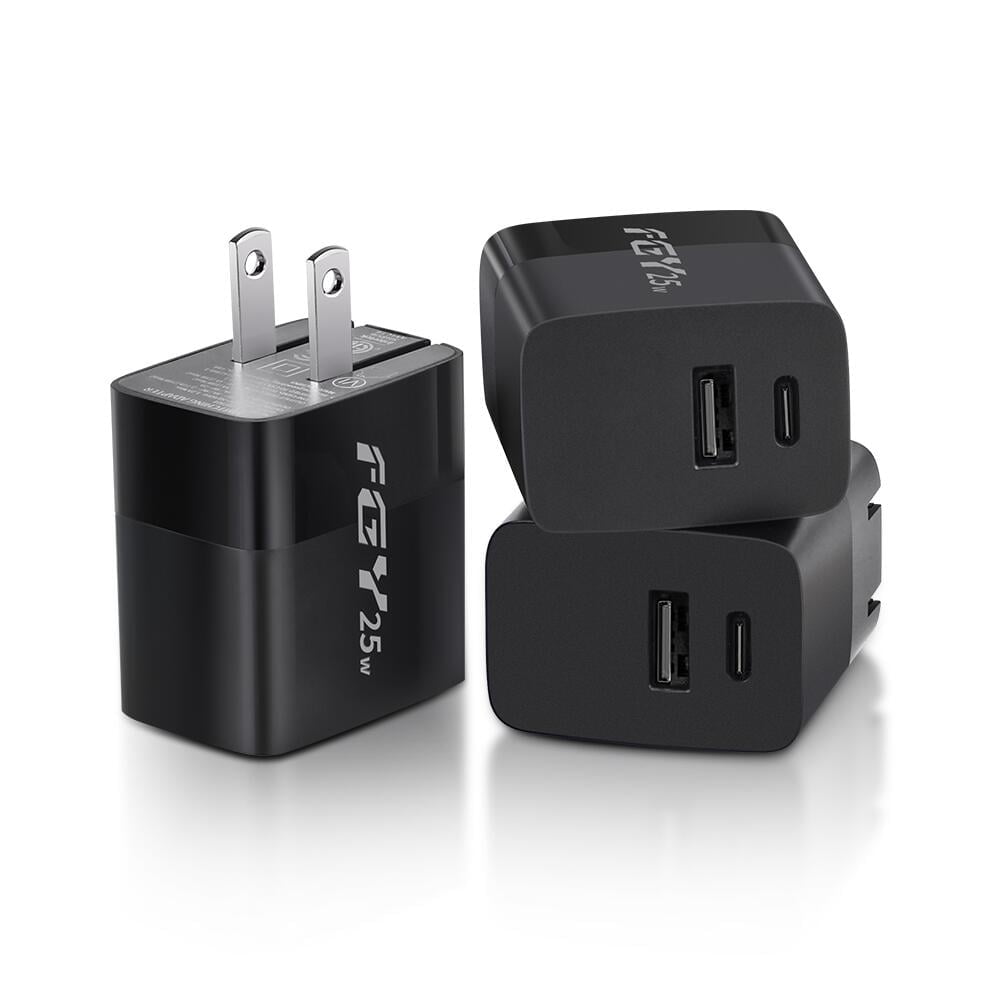 FGY 25W Fast Charger Dual Port PD Wall Charger for iPhone, Samsung ...