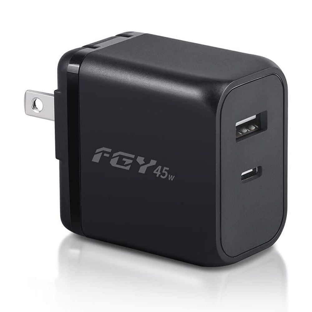 FGY 45W USB C Super Fast Charger, Foldable GaN Charger with 2 Ports ...