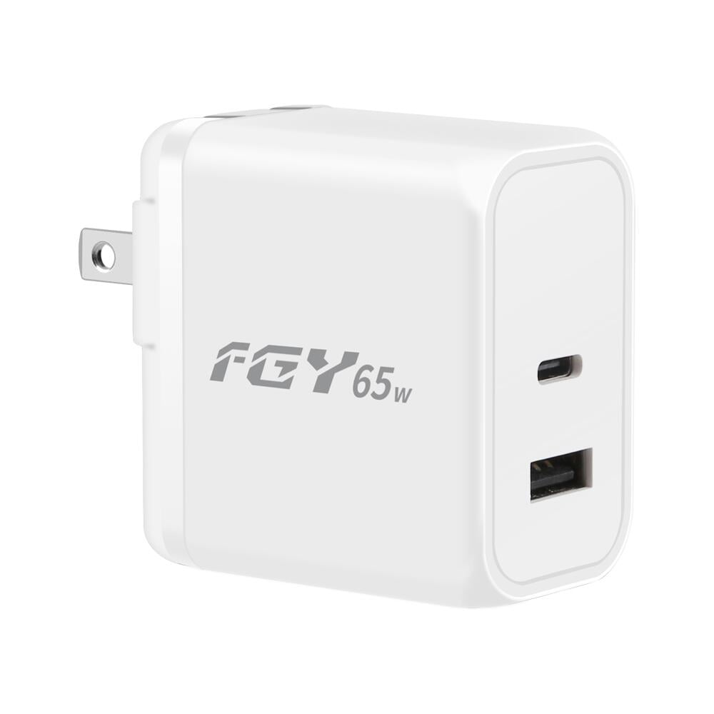 FGY 65W Universal Fast Charger, PD3.0 & GaN Tech, Dual Port USB-C & USB ...