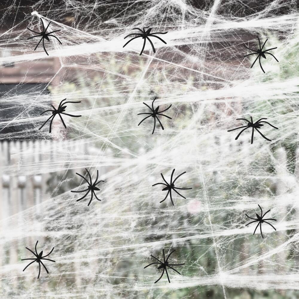 FGY Spider Web Decoration 480 Sqft Stretchable Halloween Cobwebs with ...