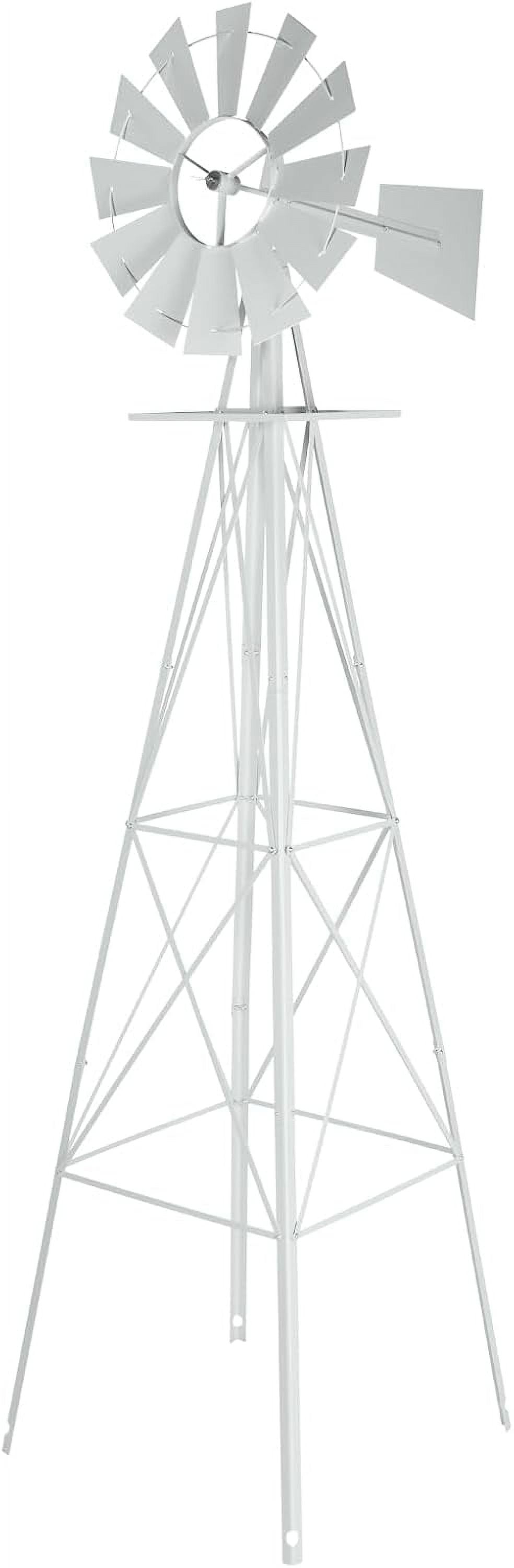 FGYRYK 8FT Ornamental Windmill Backyard Garden Decoration Weather Vane ...