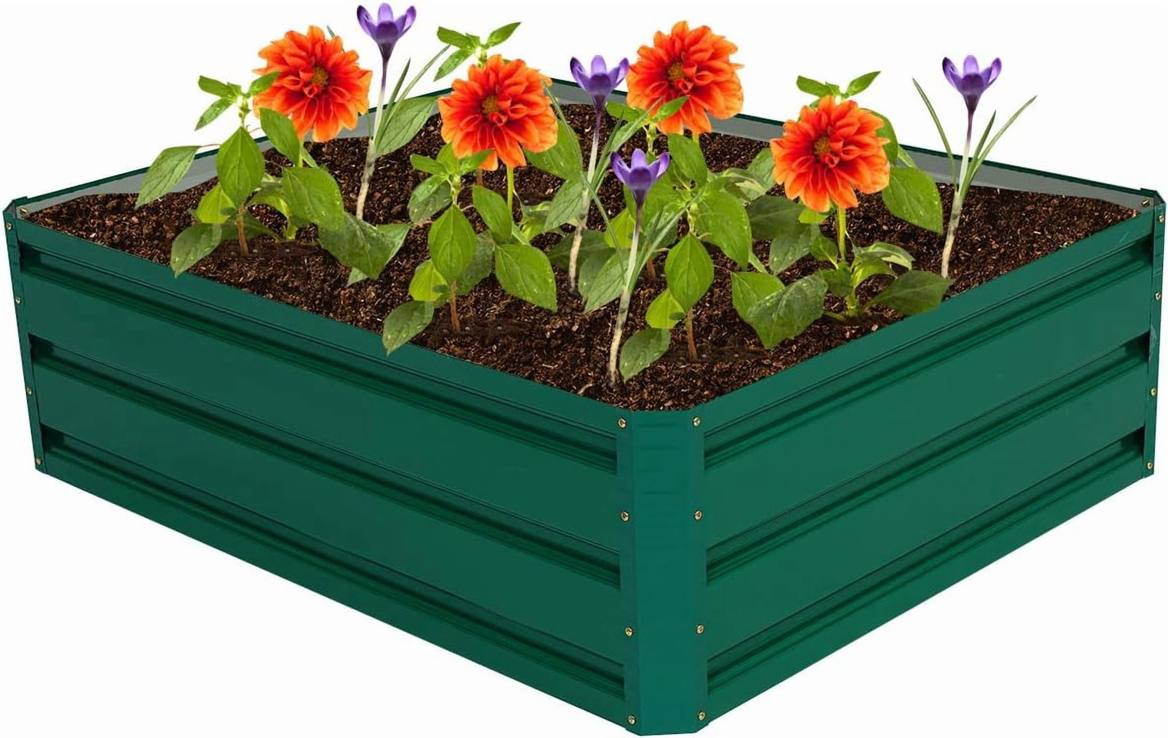 FGYRYK Planter Raised Bed, Metal Plant Growing Container for Vegetable ...
