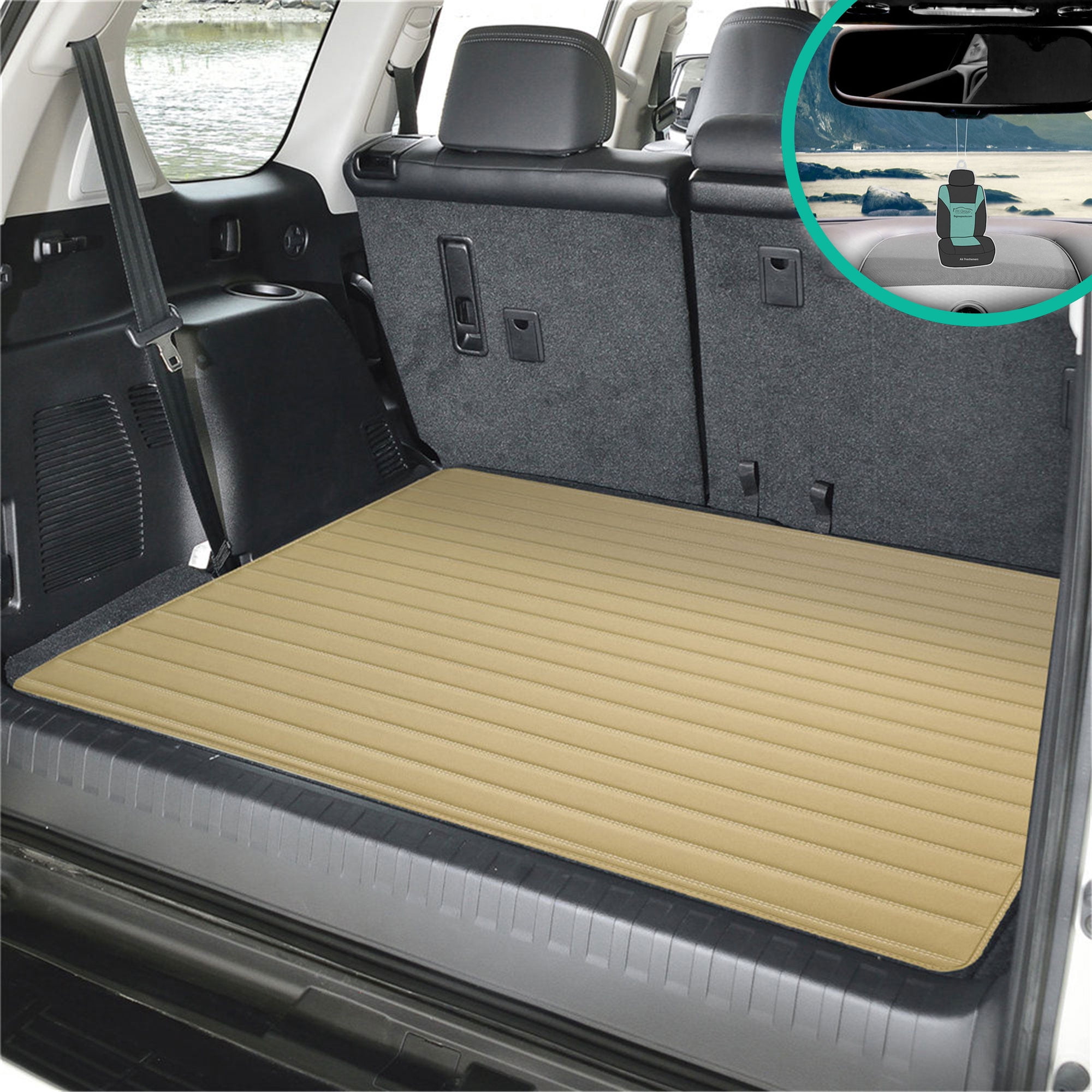 FH Group 32" Deluxe Heavy-Duty Carpet Beige Car Floor Mats Universal ...